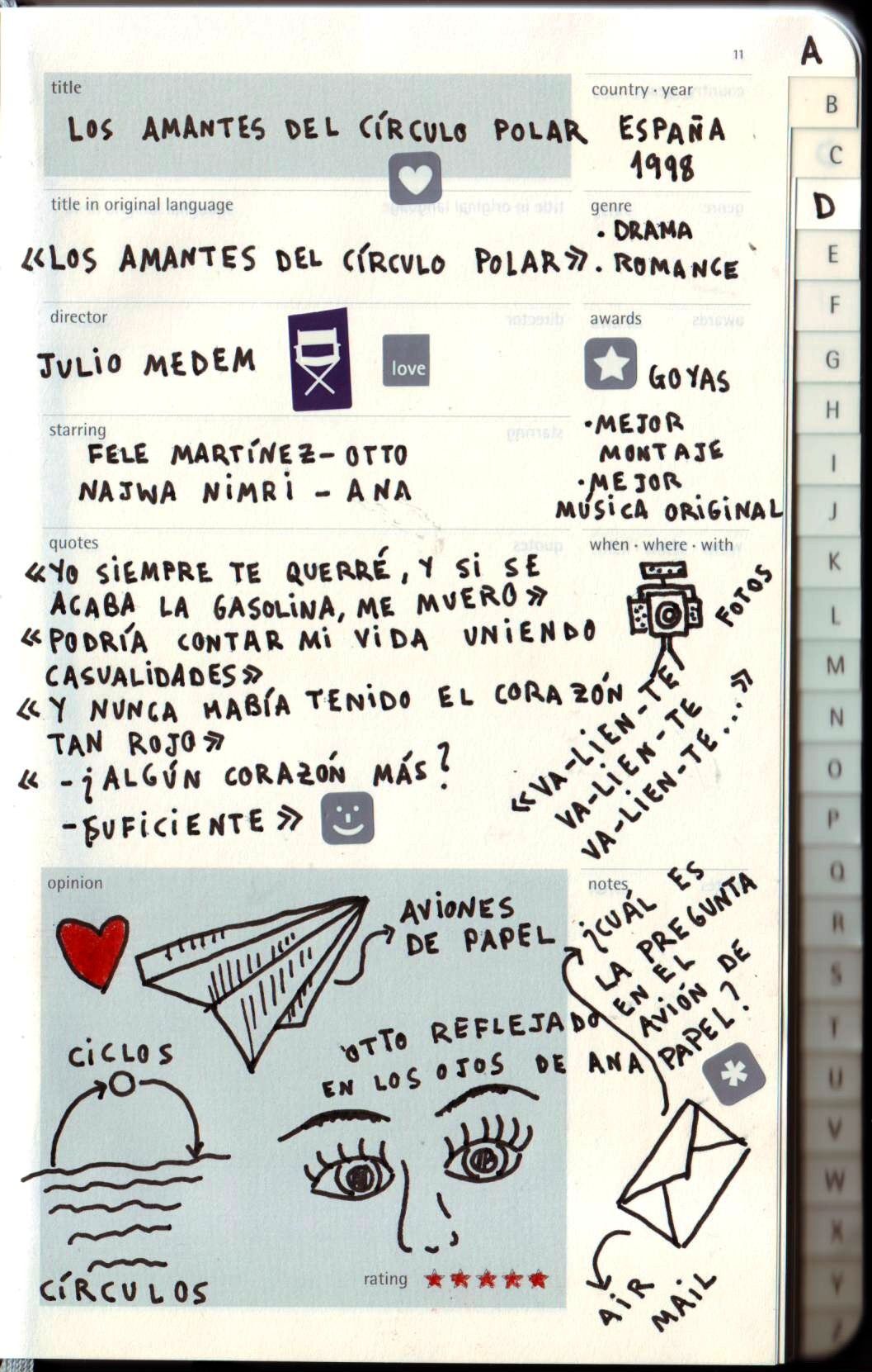 Moleskine Film Journal | Domestika