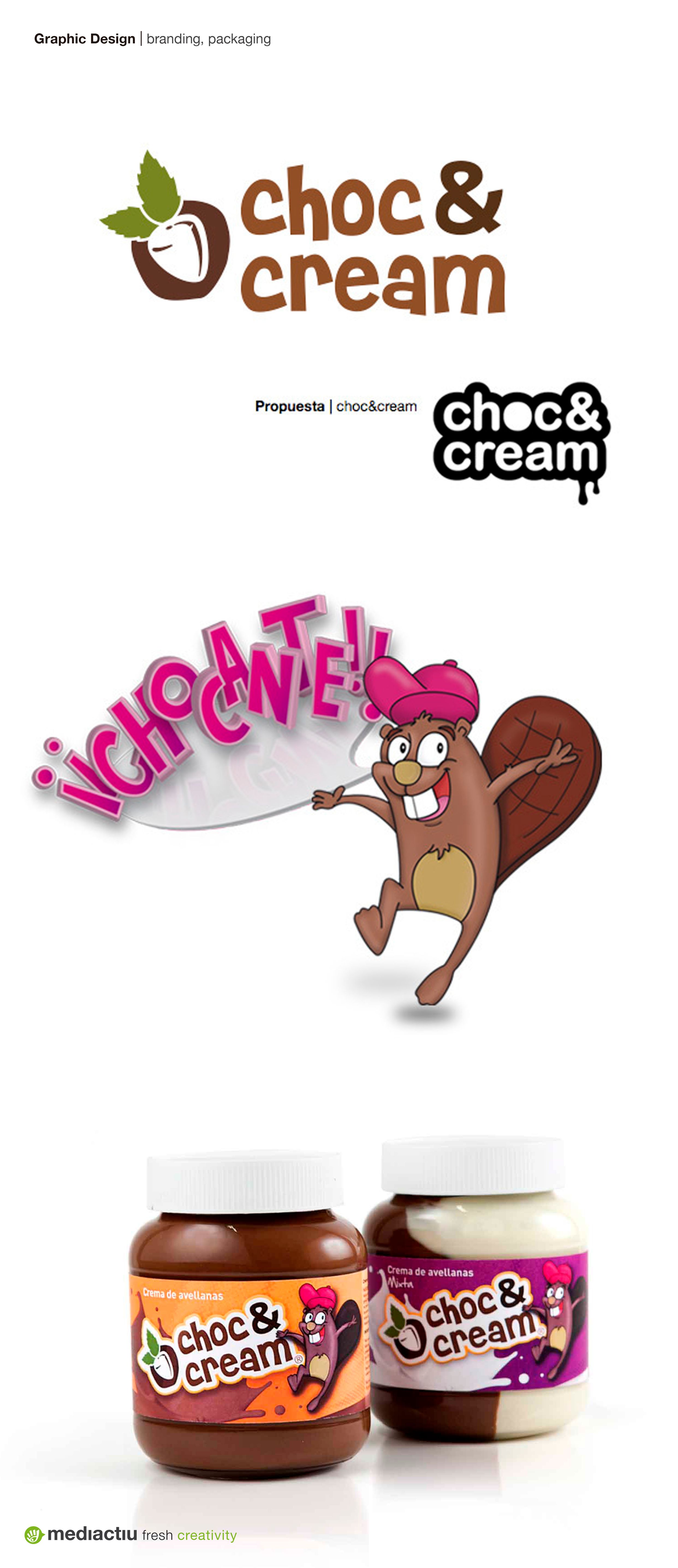 Choc&cream, branding & packaging | Domestika