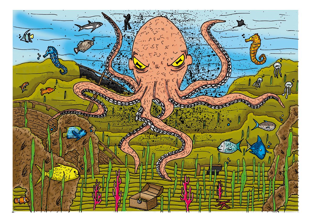 Pop-up Octopus | Domestika