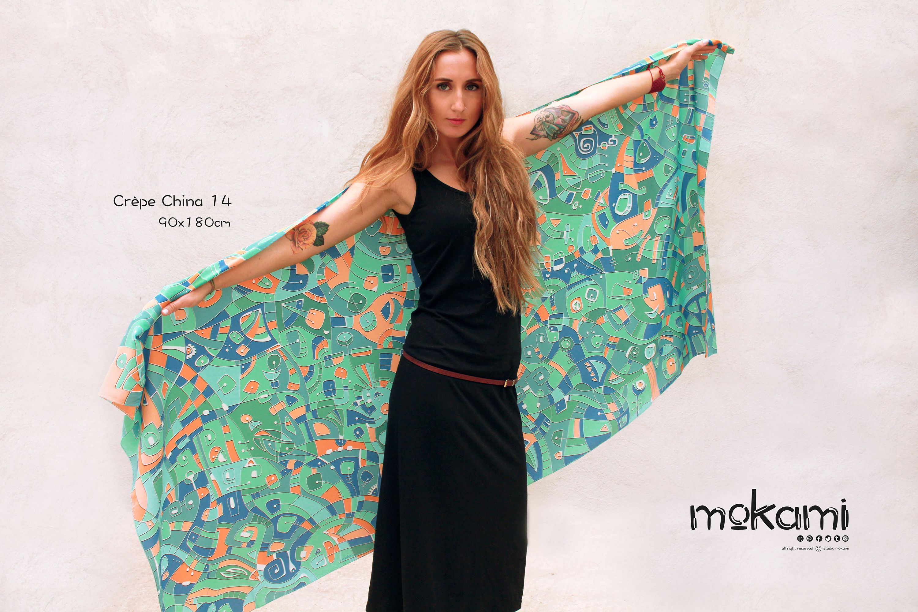 Silk scarves & shawl designs by mokami on Etsy | Domestika