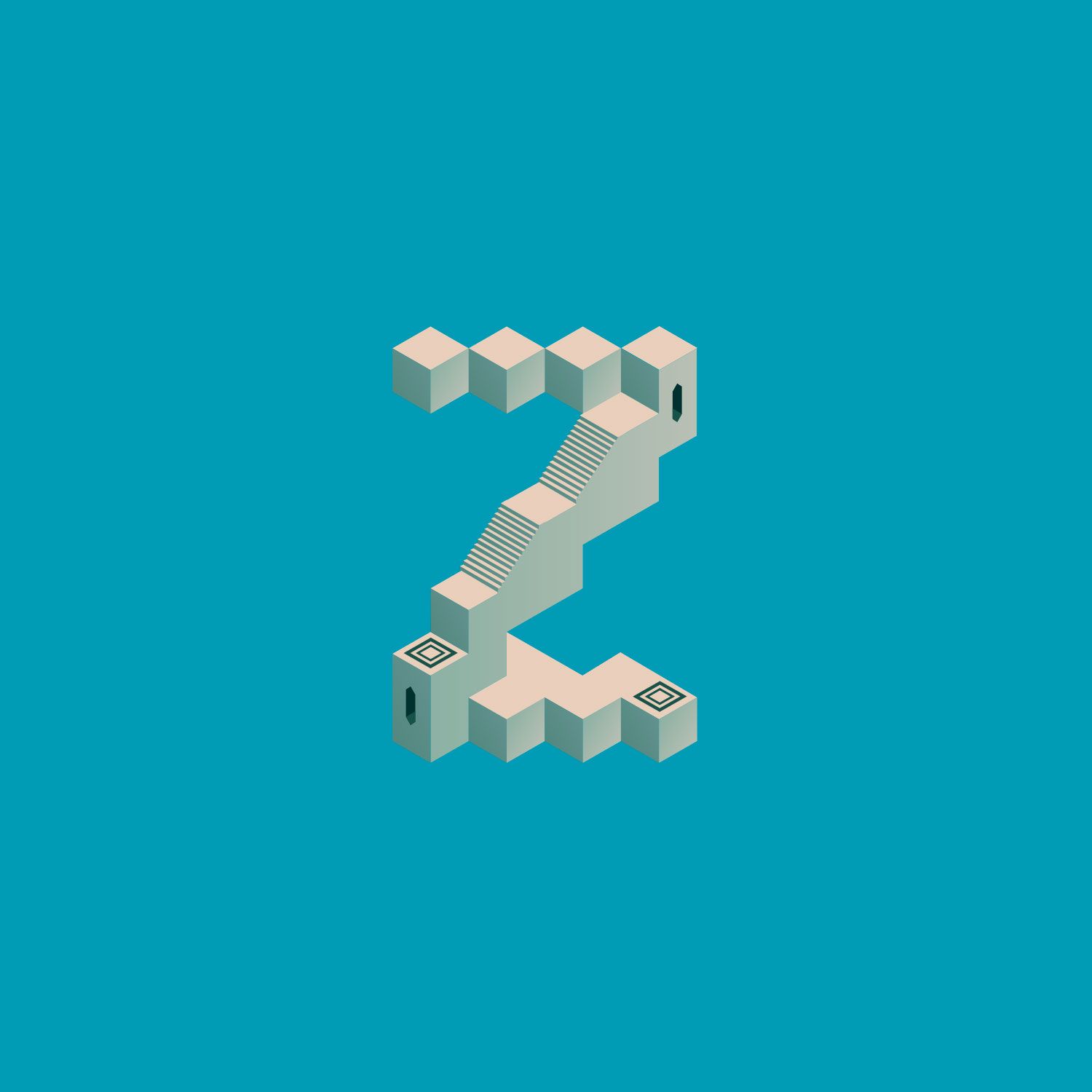 Alphabet Valley, la tipografía basada en Monument Valley | Domestika