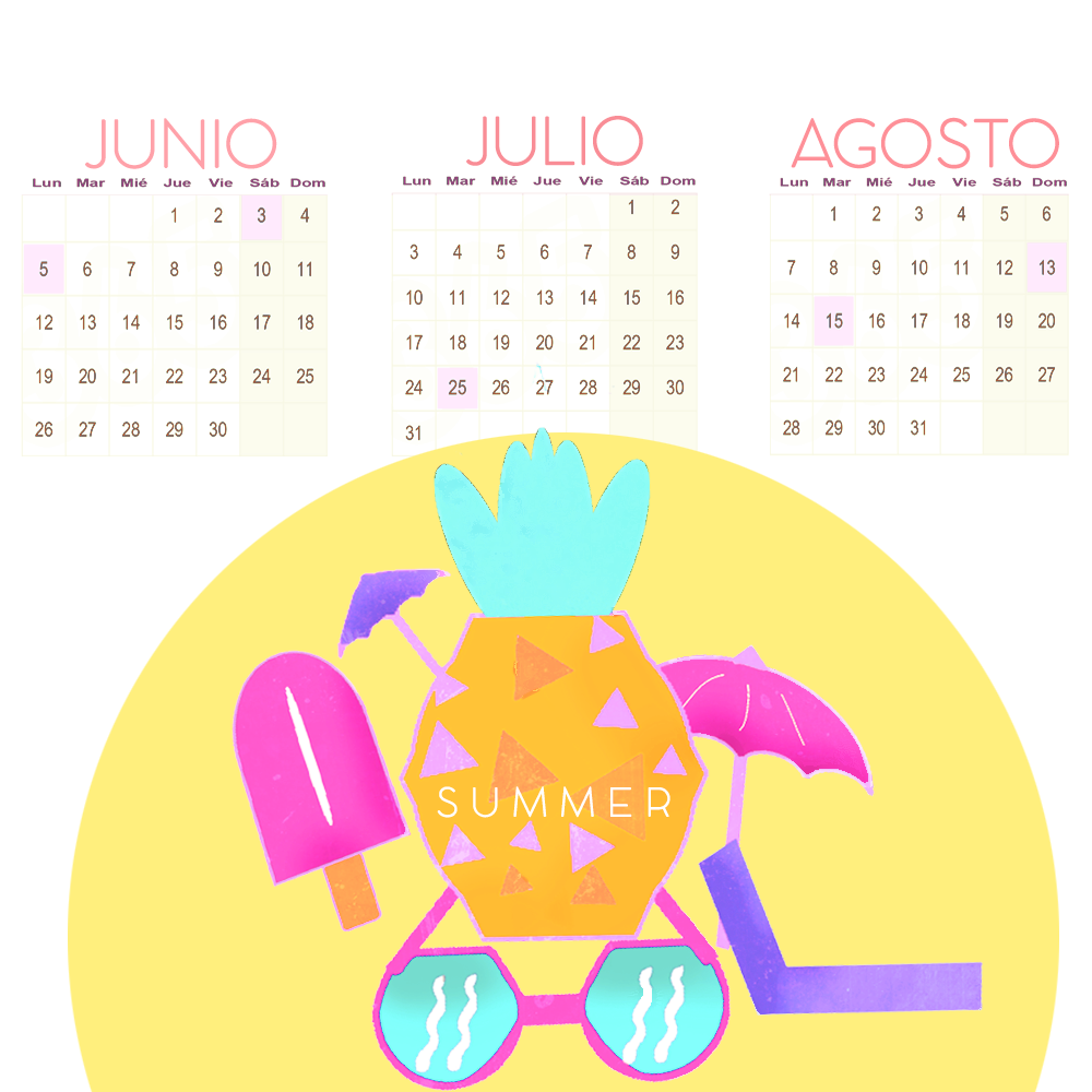 Mi Proyecto del curso: Ilustrando el tiempo CALENDARIO GIRLY | Domestika
