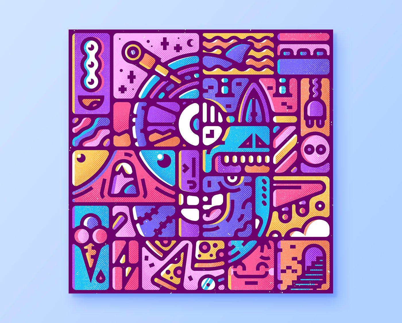 Las ilustraciones de Enisaurus que ocultan números | Domestika