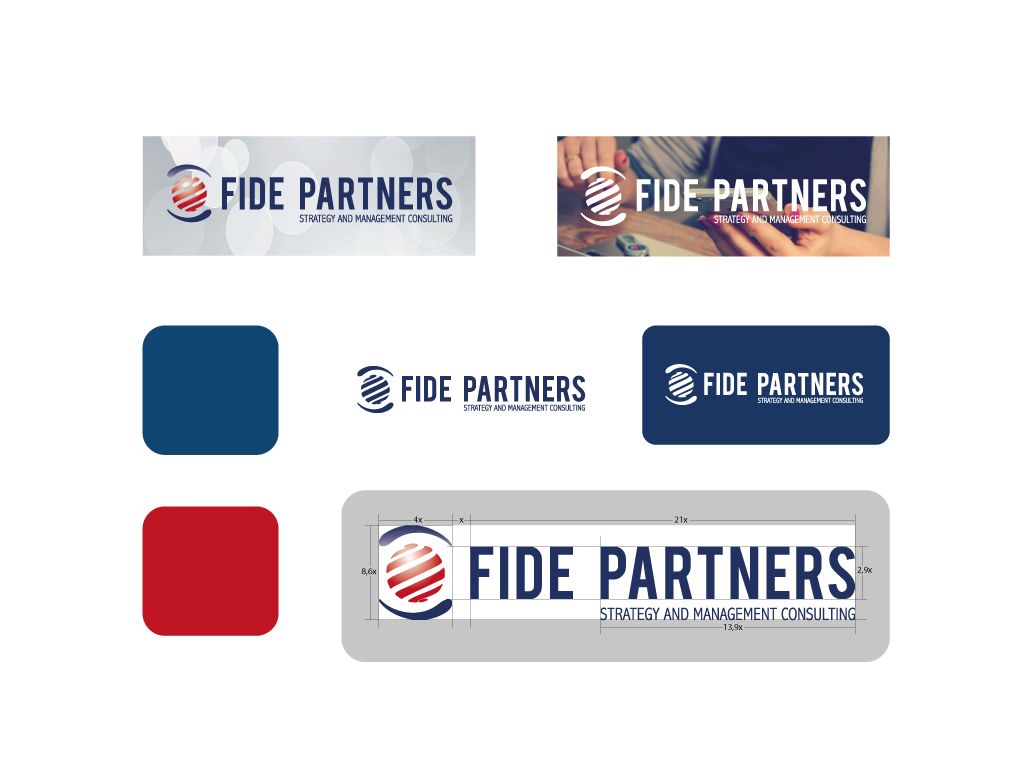 Diseño imagen corporativa y sitio web Fide Partners | Domestika