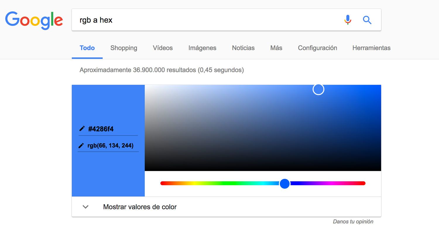 El selector de colores oculto de Google | Domestika