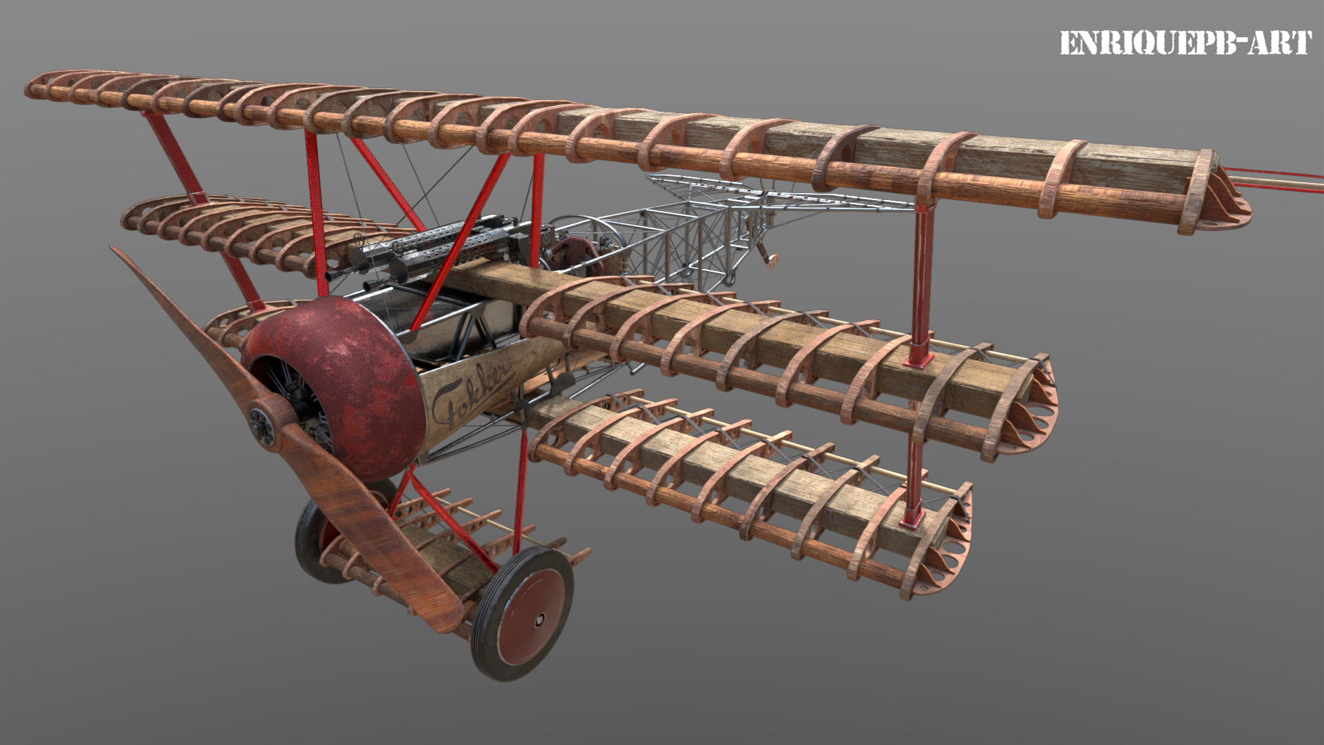 Fokker DR1 Internal Structure | Domestika