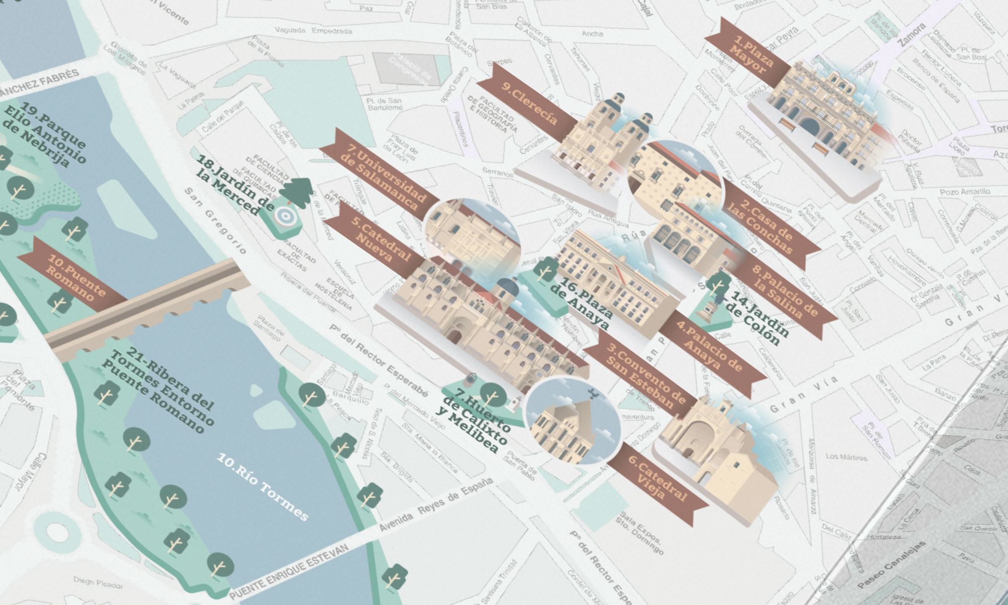 Mapas Ciudades Patrimonio de la Humanidad | Domestika