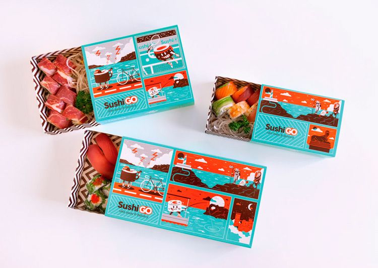 SUSHI GO PACKAGING | Domestika