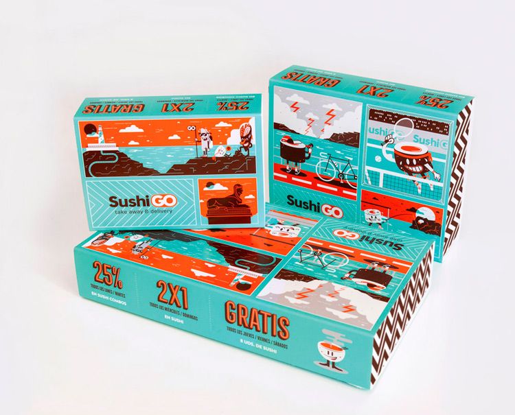 SUSHI GO PACKAGING | Domestika