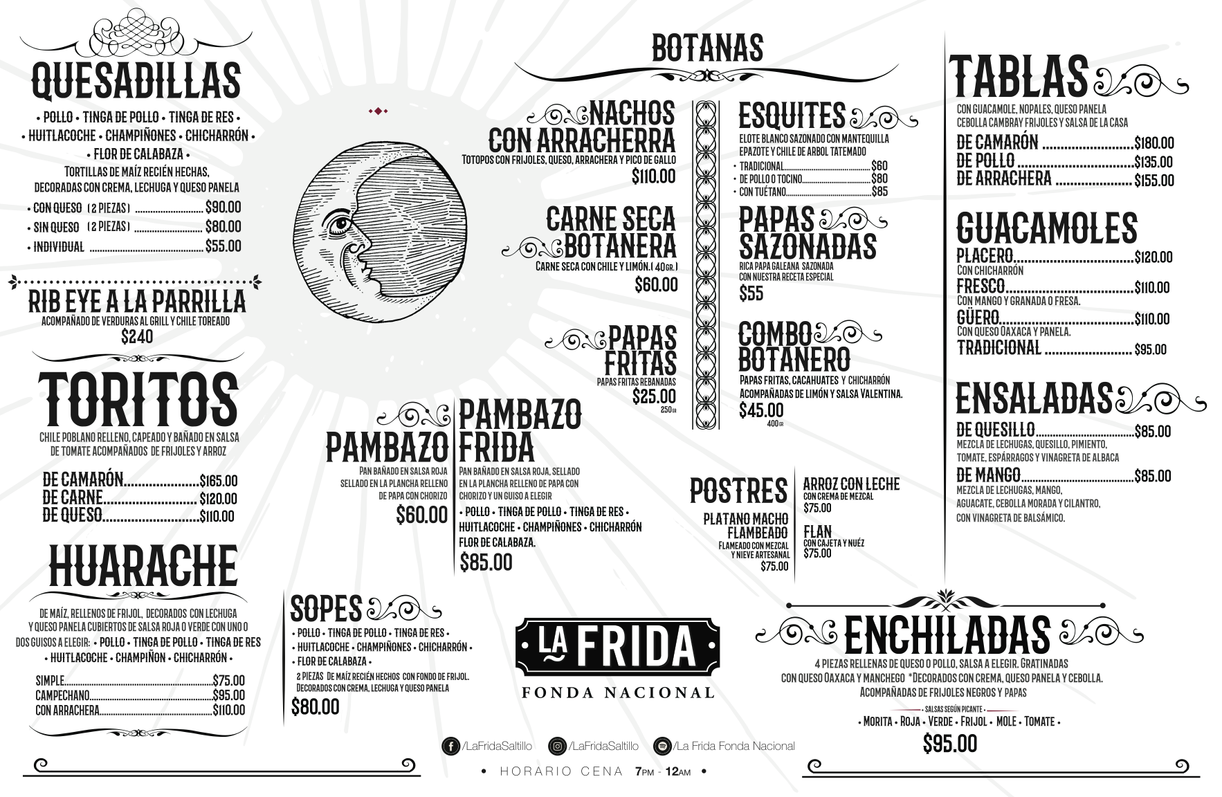 [ CARTA MENÚ ] La Frida ( Restaurante Mexicano ) | Domestika