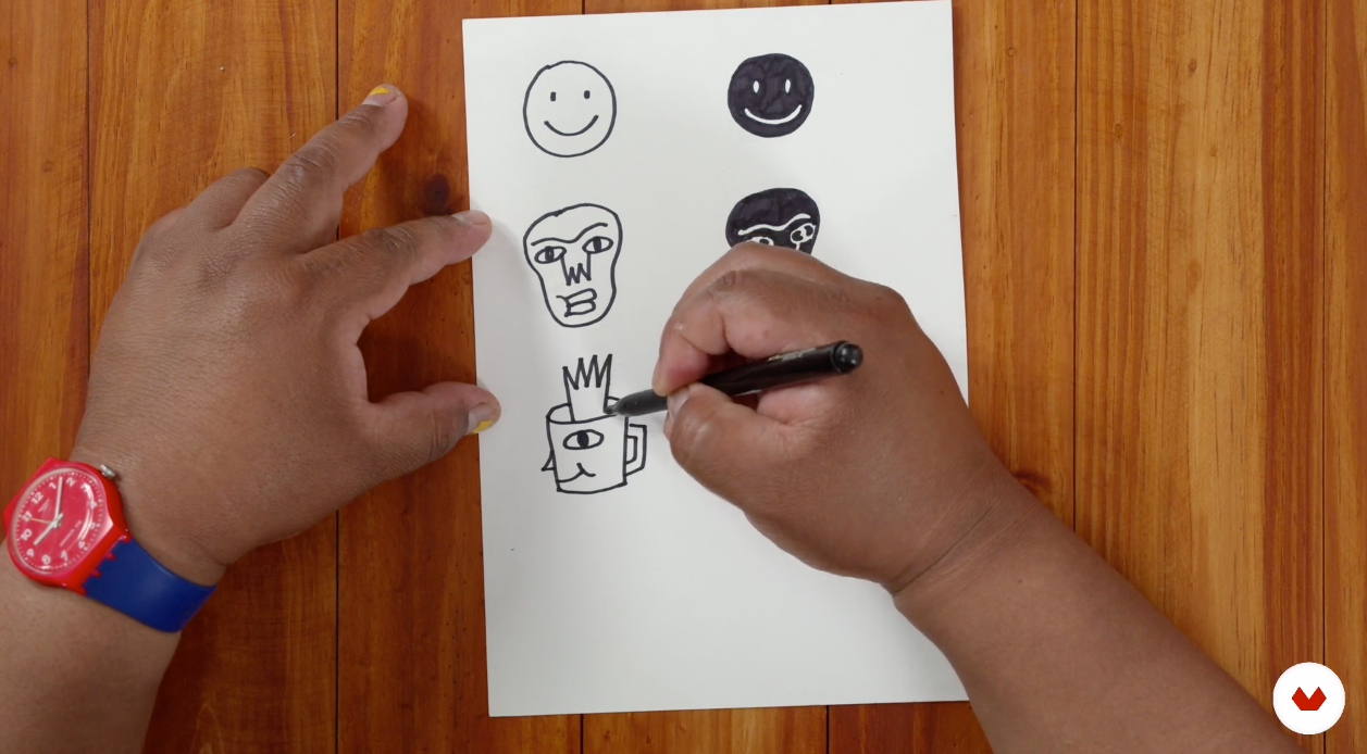 Practical Exercise: Freehand Negative Drawing | Domestika