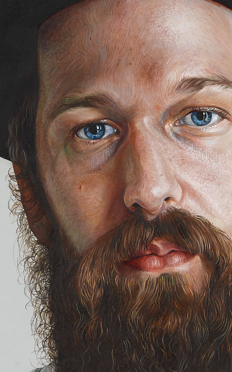 Details. Fine brush marks with oil paint. | Domestika