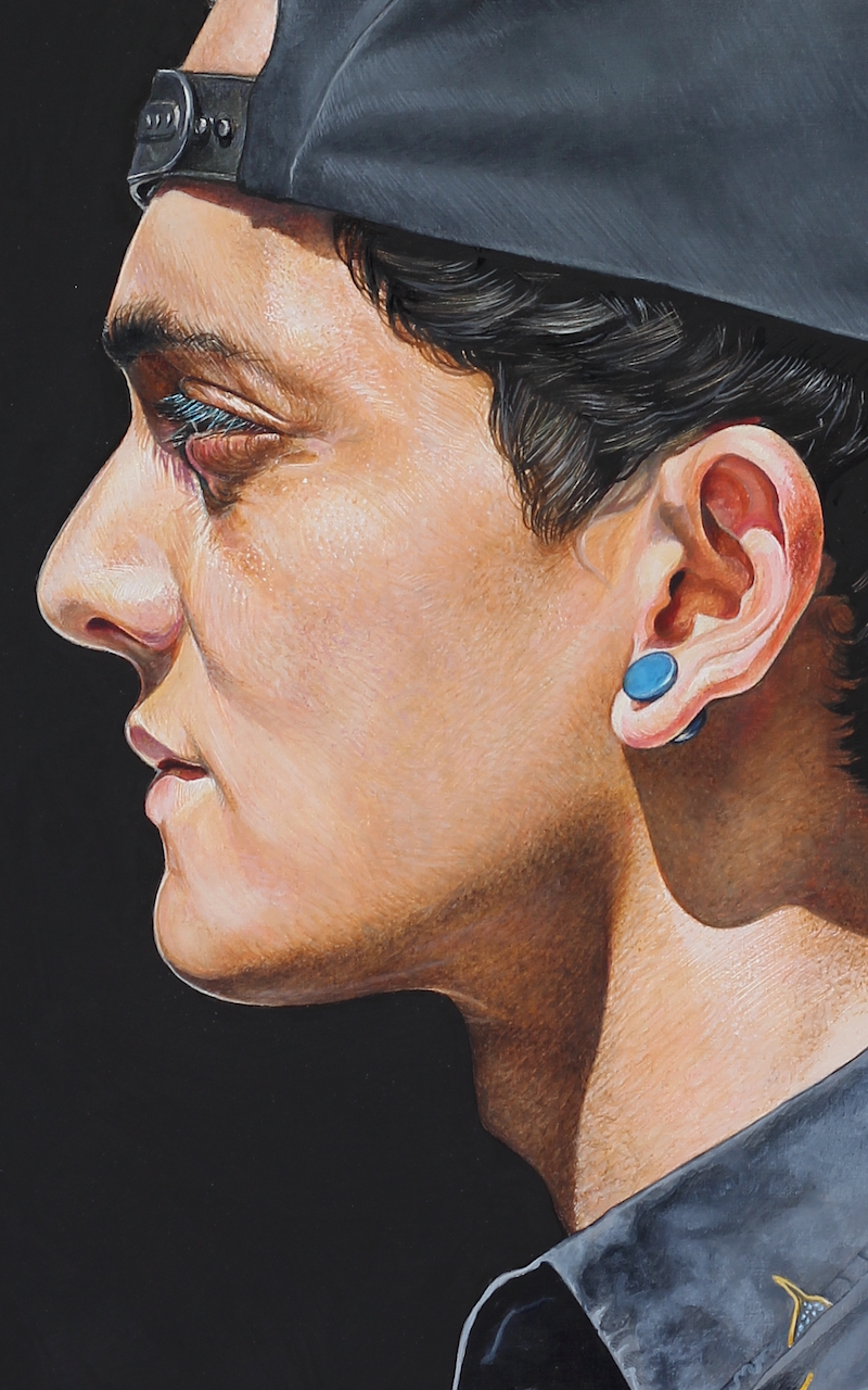 Details. Fine brush marks with oil paint. | Domestika