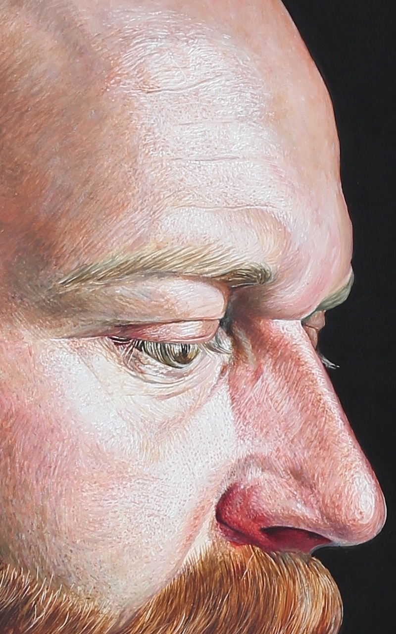 Details. Fine brush marks with oil paint. | Domestika