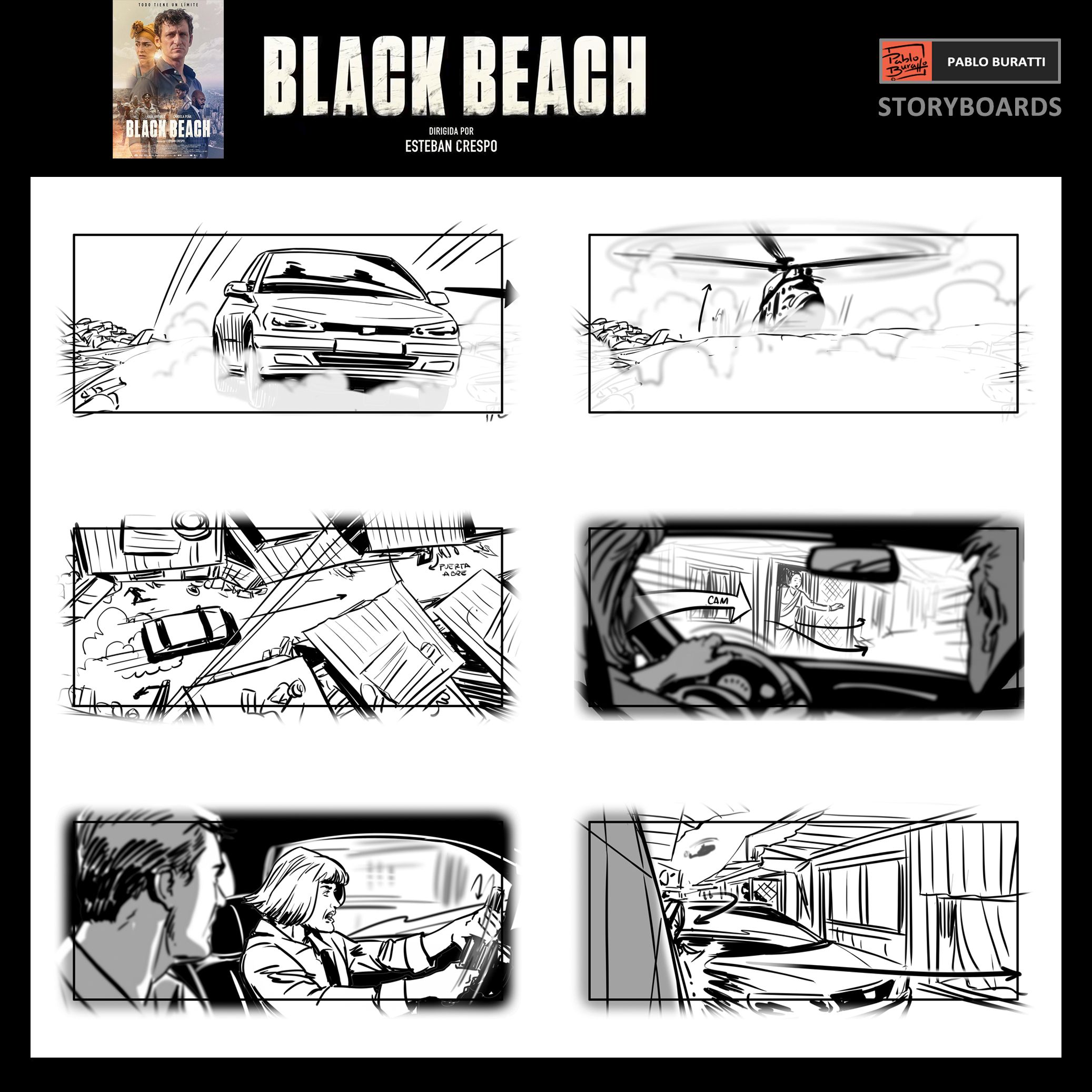 Black Beach - Storyboards | Domestika