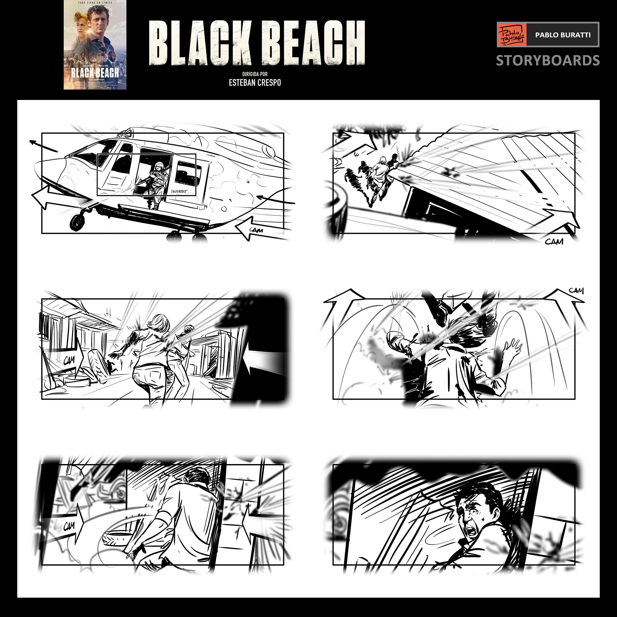 Black Beach - Storyboards | Domestika