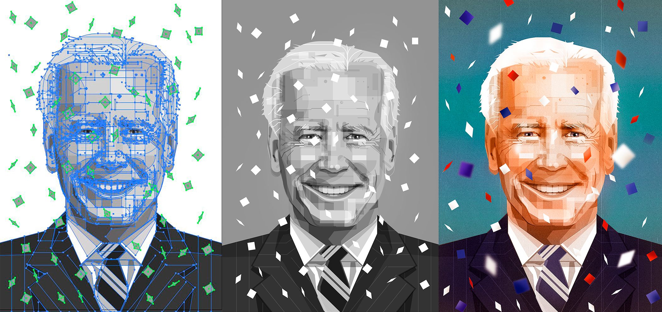 BIDEN. COVER FOR MAGAZINE | Domestika