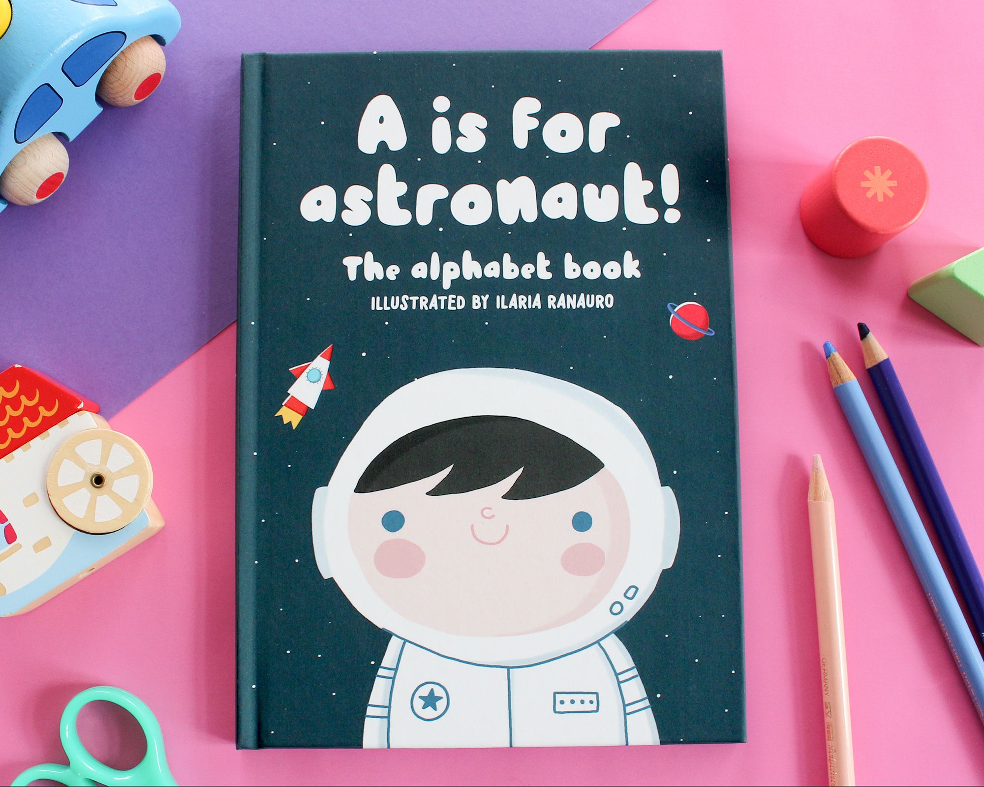 ABC book "A is for Astronaut" self-published and illustrated by Ilaria ...