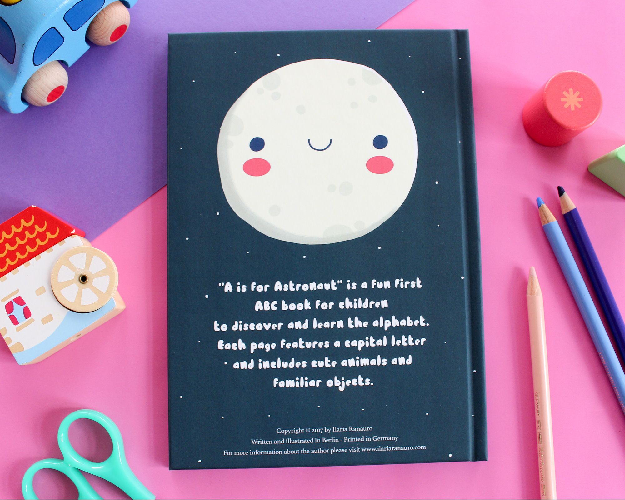 ABC book "A is for Astronaut" self-published and illustrated by Ilaria ...
