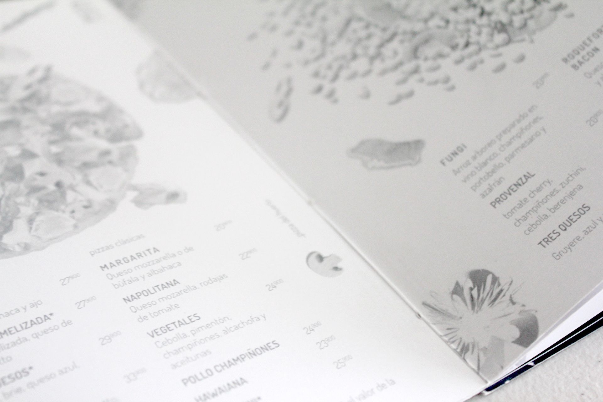 ATRIO BLANCO | Menú de Osteria Blanca | Domestika