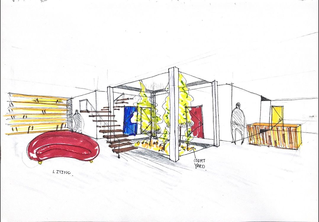 My project in Introduction to Freehand Architectural Design course ...