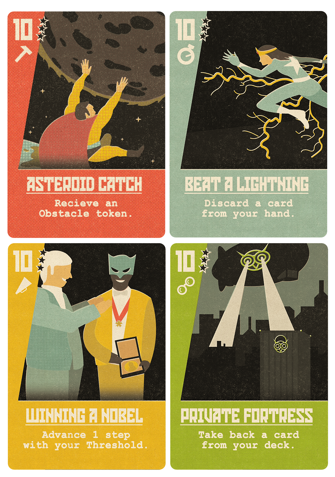 Retro Superhero Card Game | Domestika