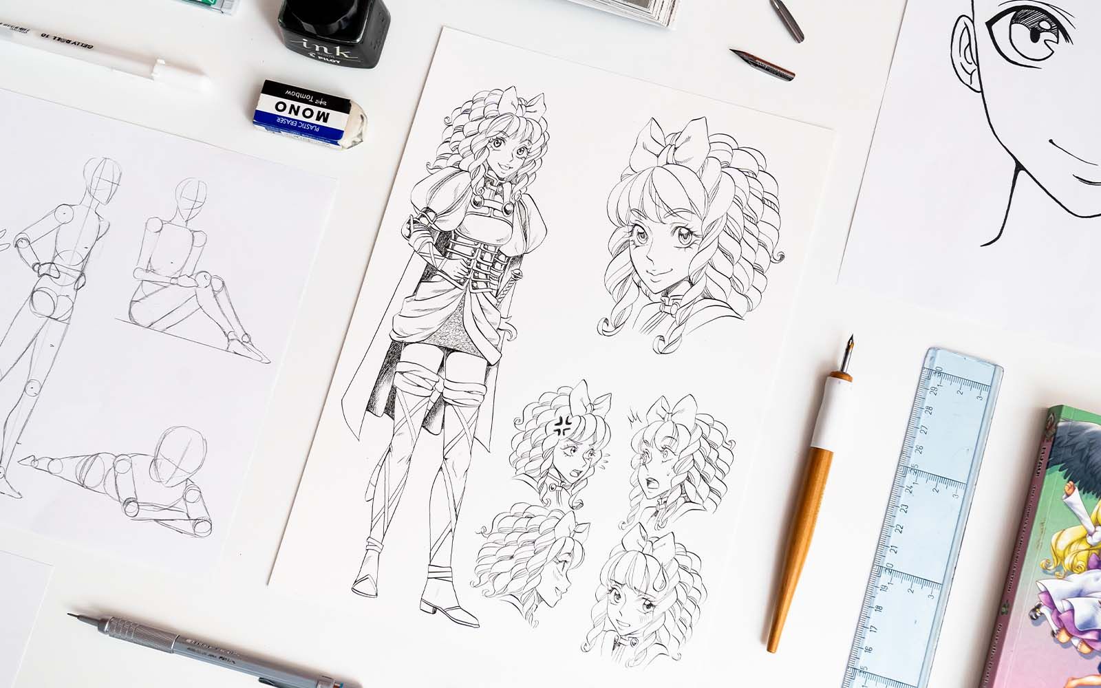 Essential Tools to Draw Manga Characters and Comics Easily | Domestika