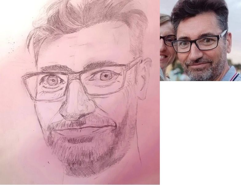 1er essai de portrait : Carnet de portraits : explorez le visage humain ...