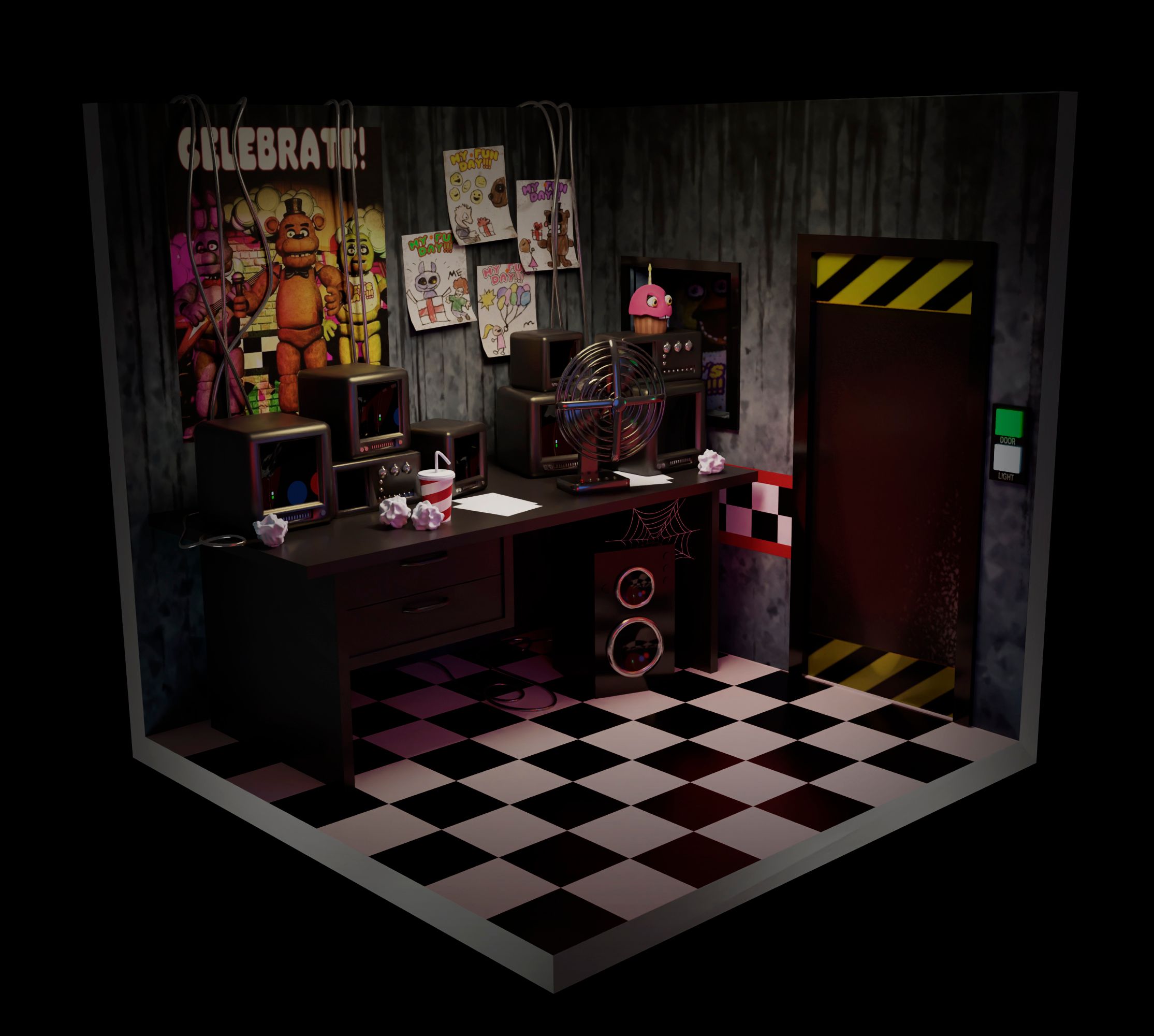 Five Nights at Freddy's 1 (Fnaf) Office | Domestika