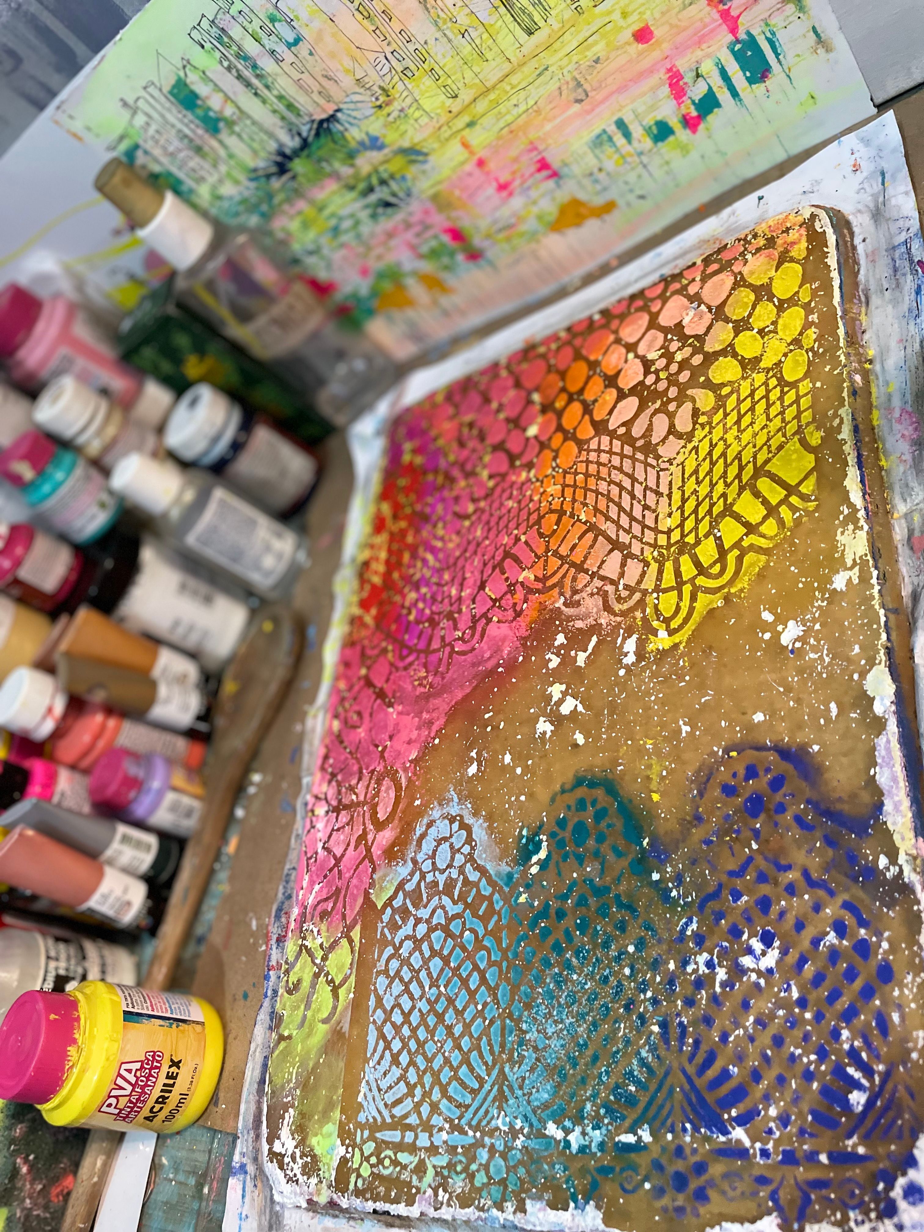 GELLI PLATE PRINTS MARK MAKING & CREATIVE PATTERNS | Domestika