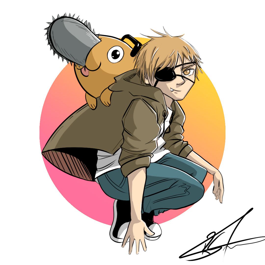 Denji and Pochita - Chainsawman | Domestika