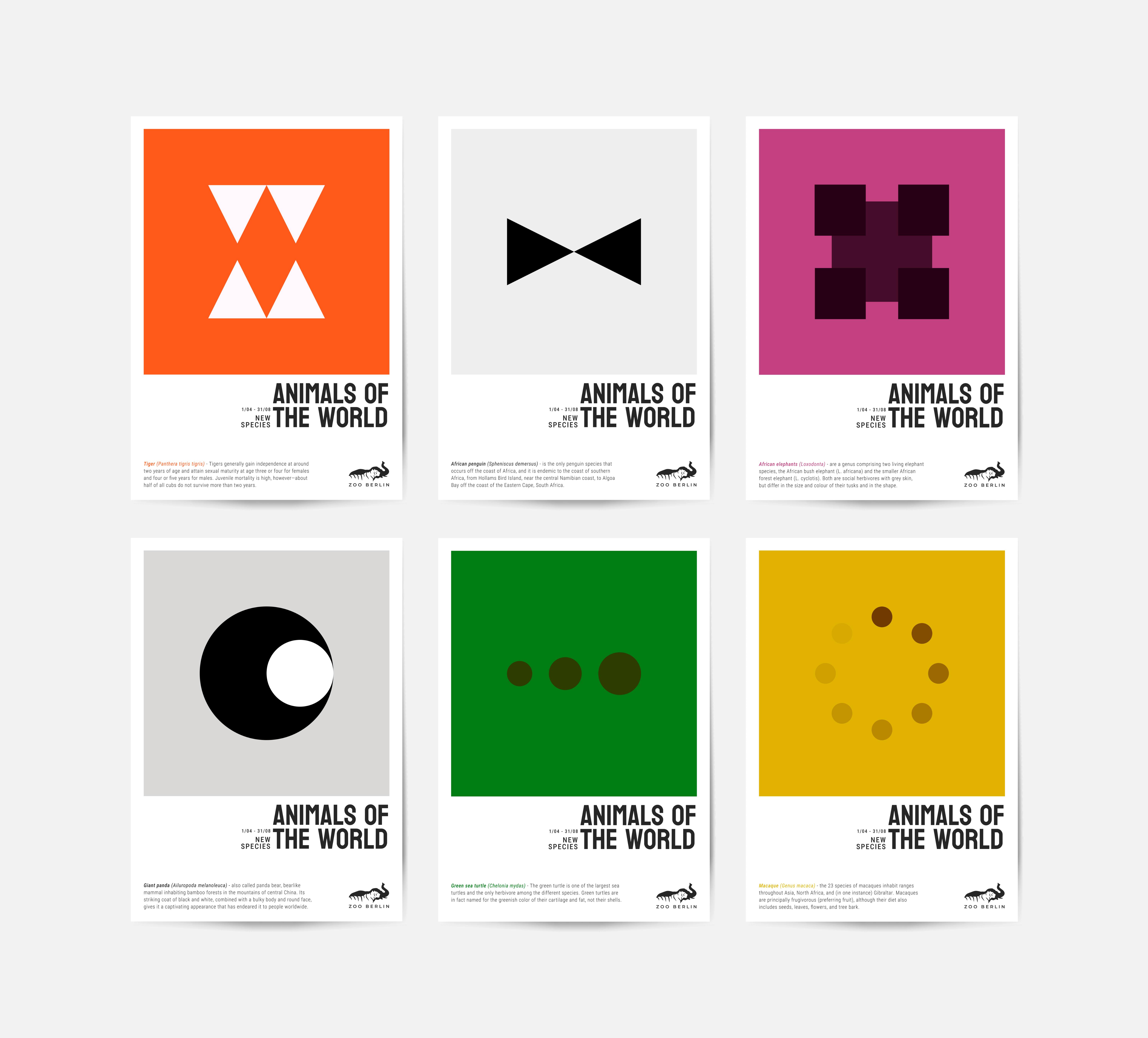 Animals characters. ZOO street posters | Domestika