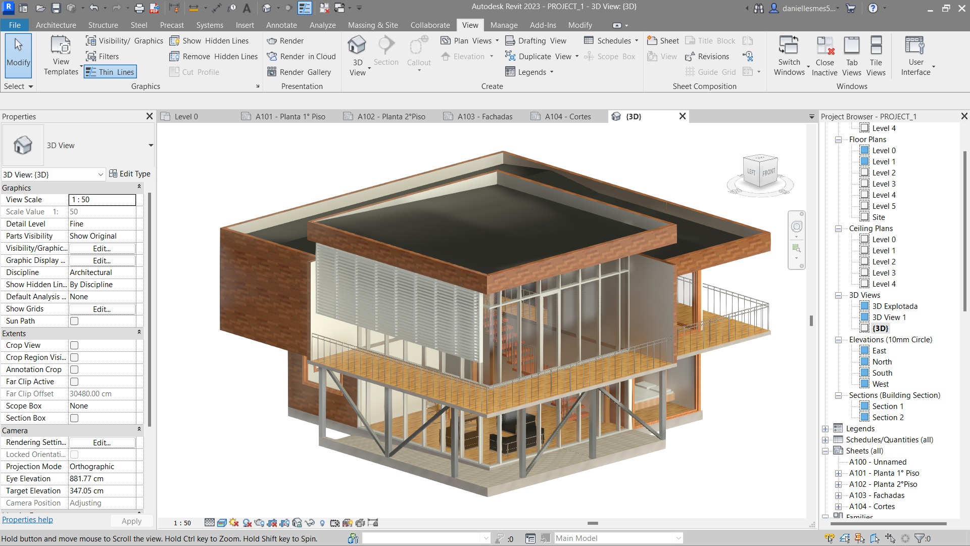 Mi proyecto del curso: Diseño y modelado arquitectónico 3D con Revit | Domestika