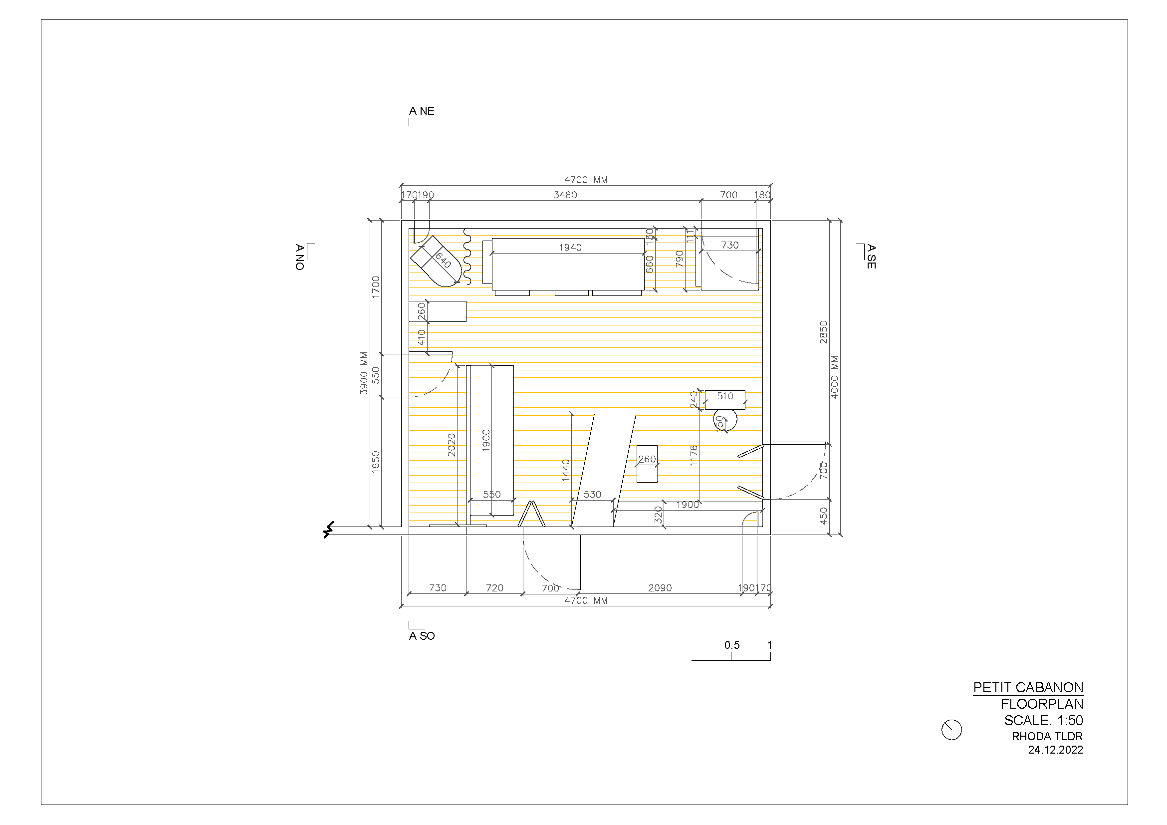 Drafting Le Corbusier's Cabanon | Domestika
