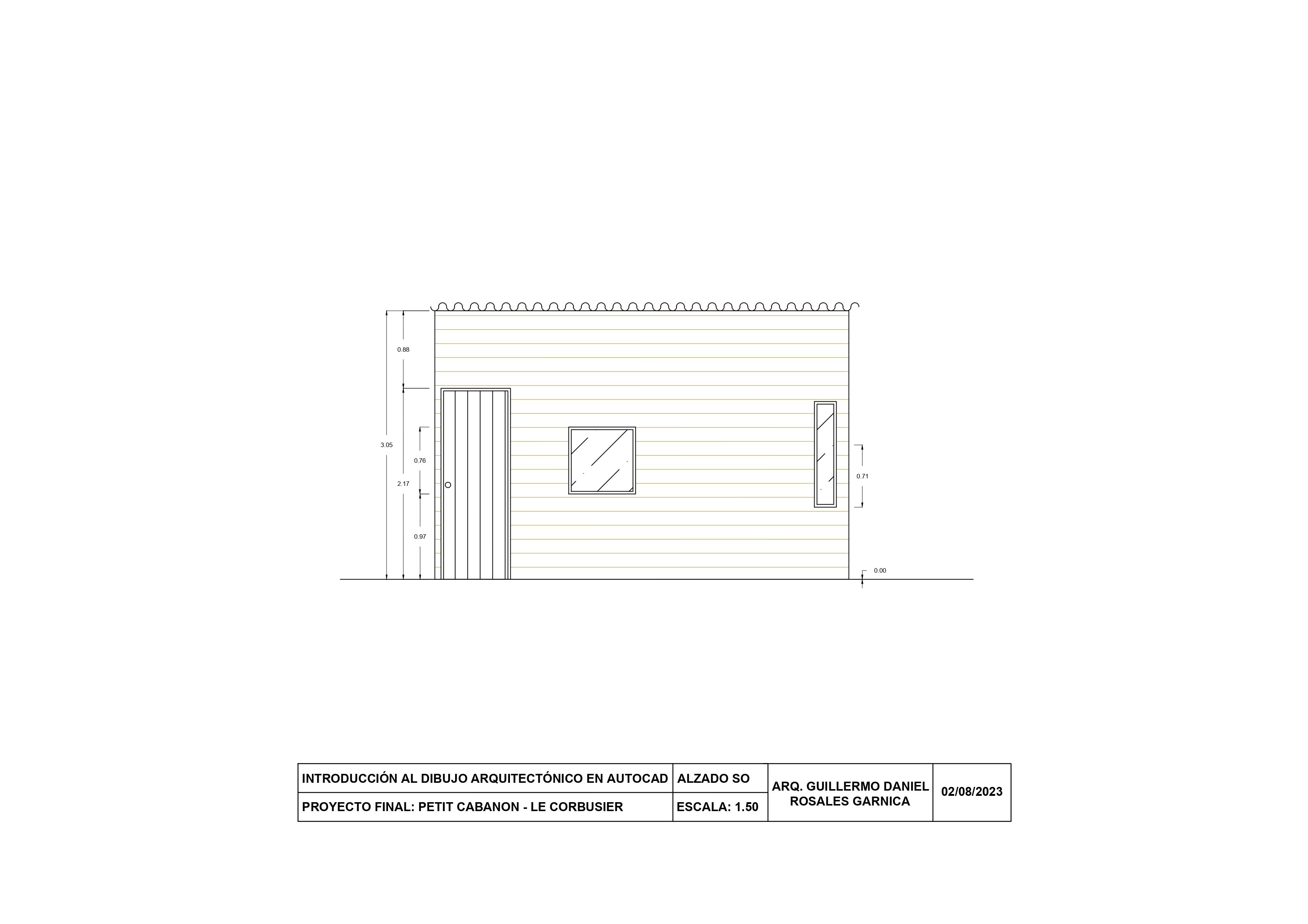 Proyecto final: El Cabanon de Le Corbusier | Domestika