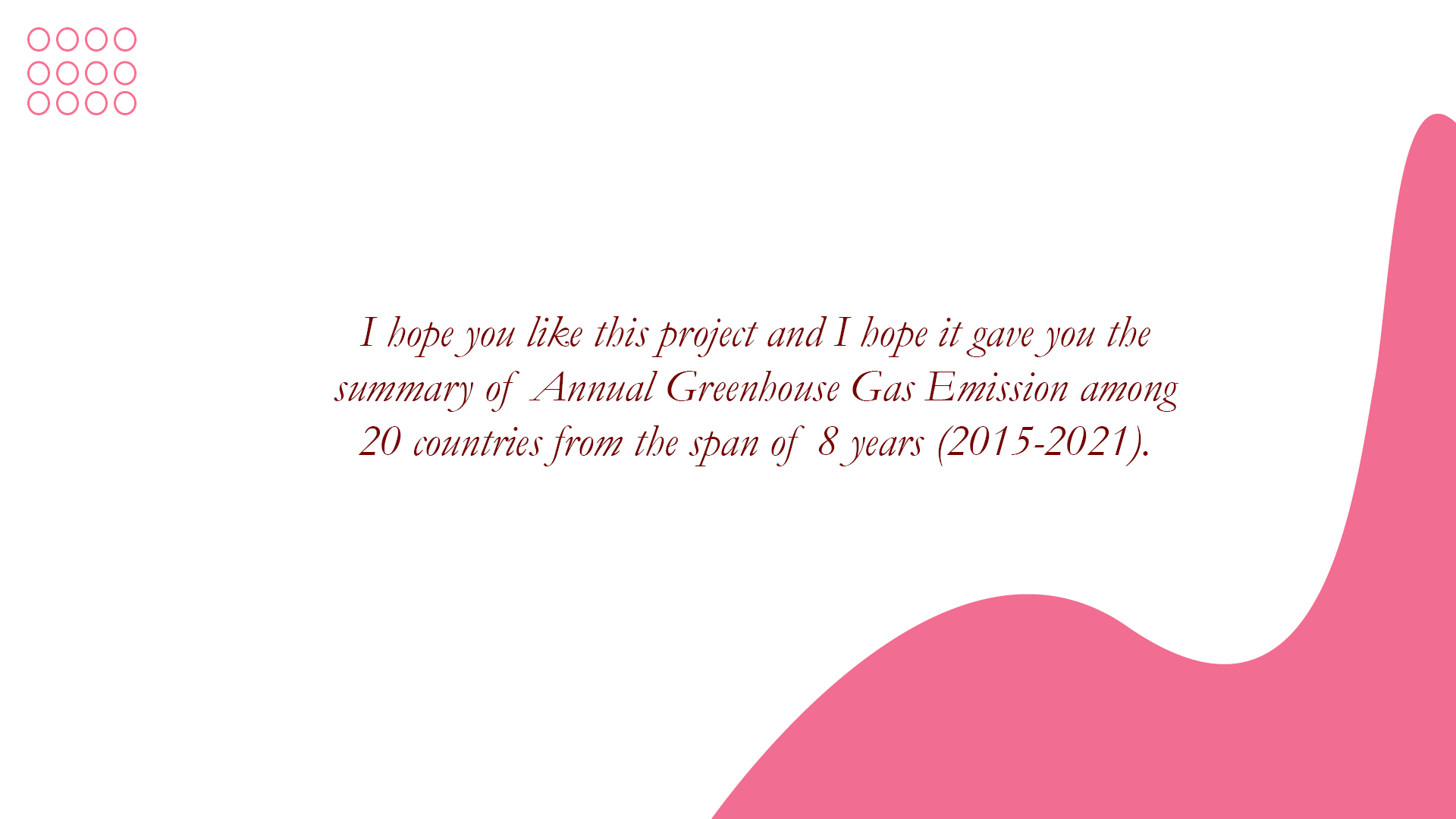 Greenhouse Gas Emissions: Data Visualization | Domestika