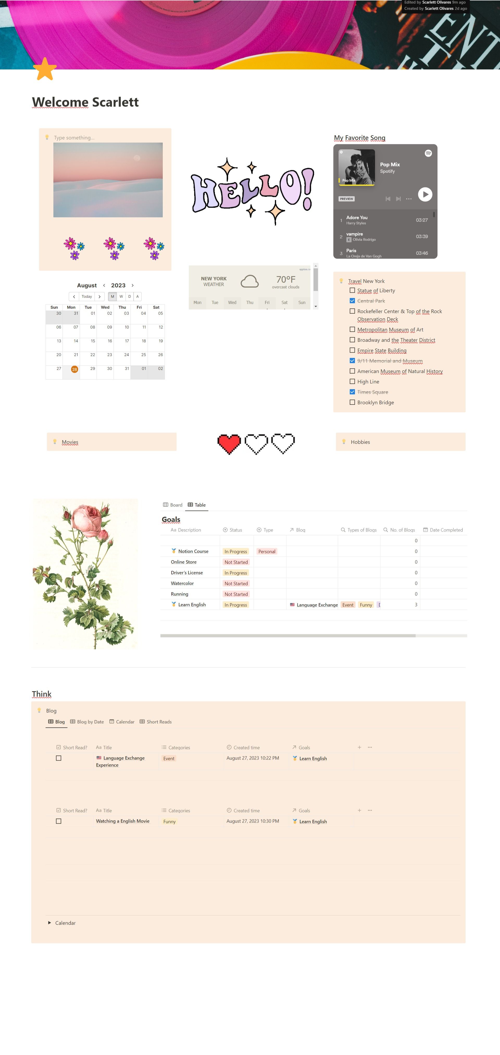 My project for course: Introduction to Notion for Creative Projects ...