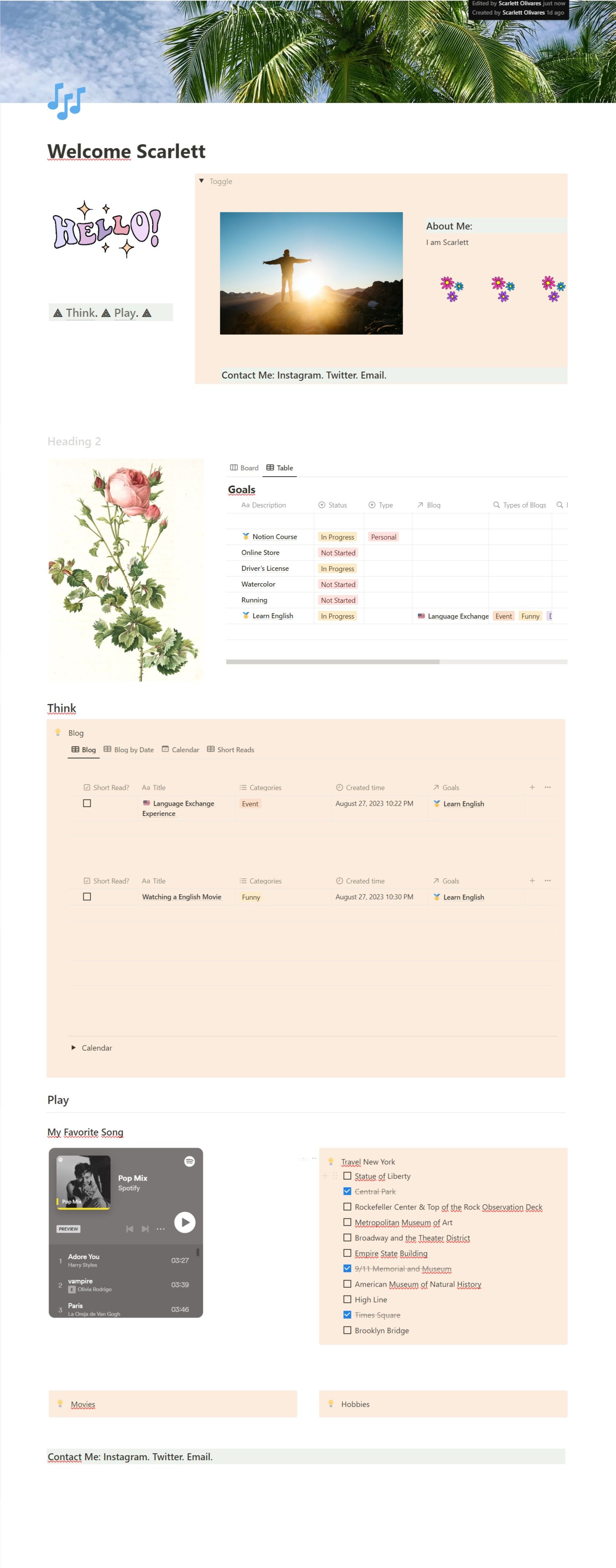 My project for course: Introduction to Notion for Creative Projects ...