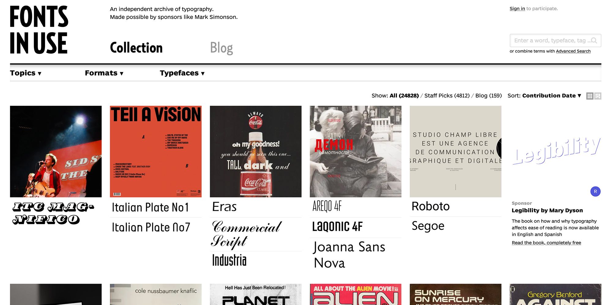 Fonts In Use: Un gran archivo de tipografías | Domestika