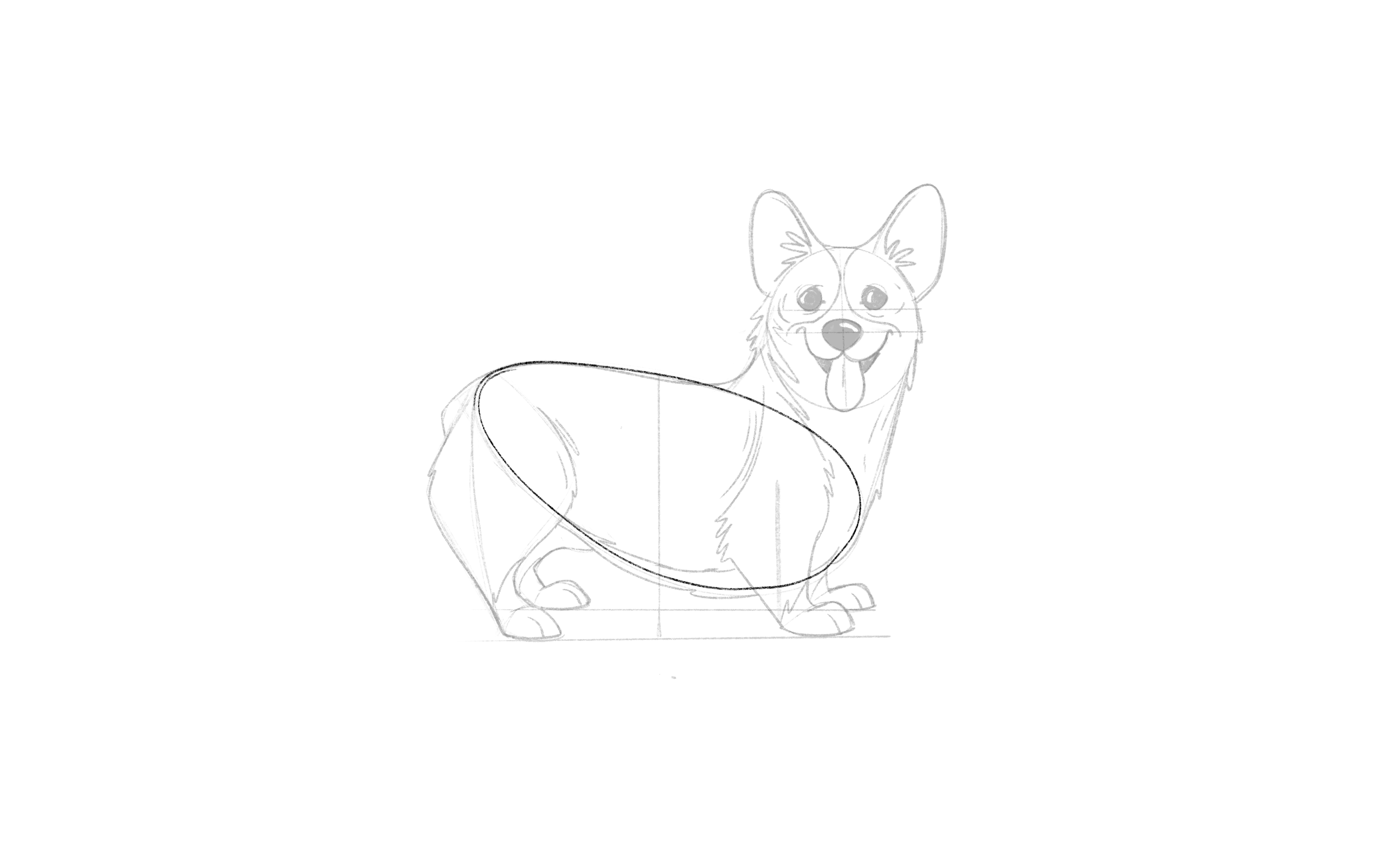 Downloadable tutorial: How to Draw a Corgi Step by Step | Domestika