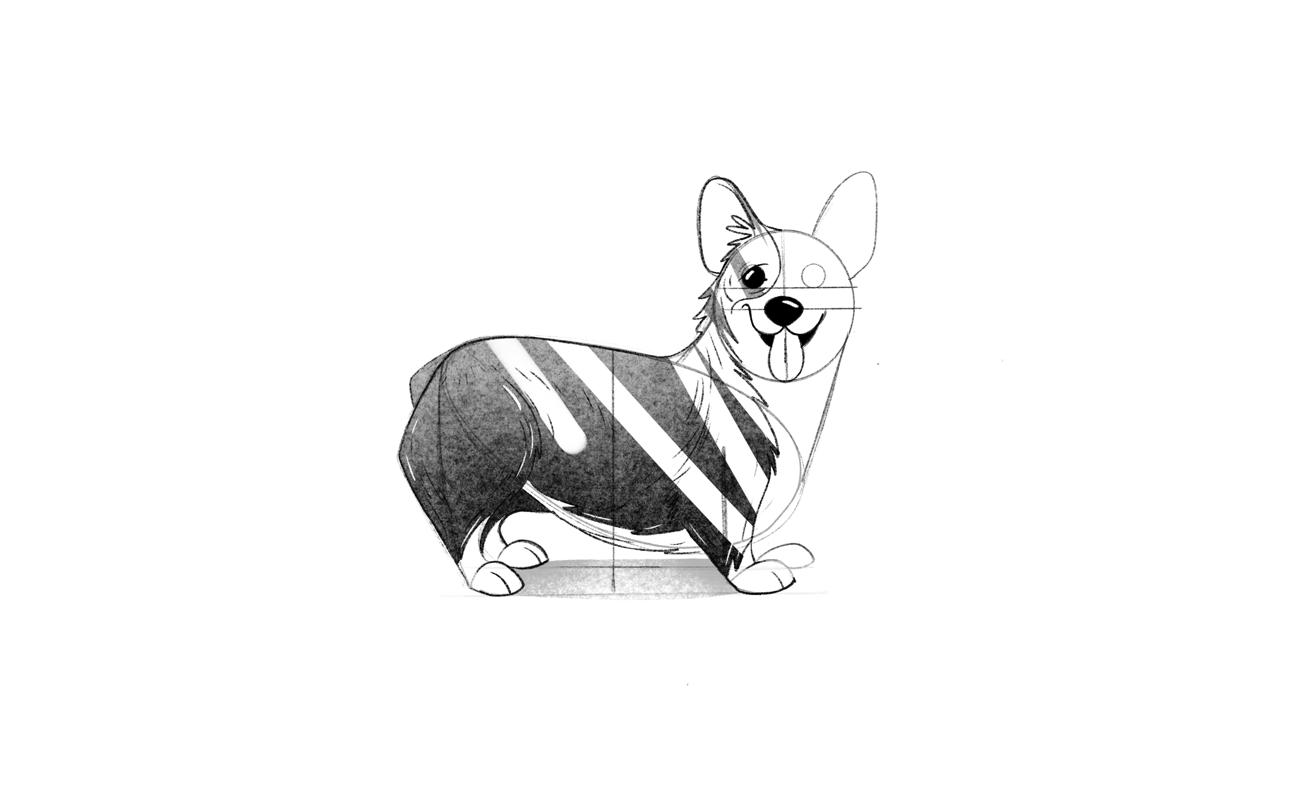 Downloadable tutorial: How to Draw a Corgi Step by Step | Domestika