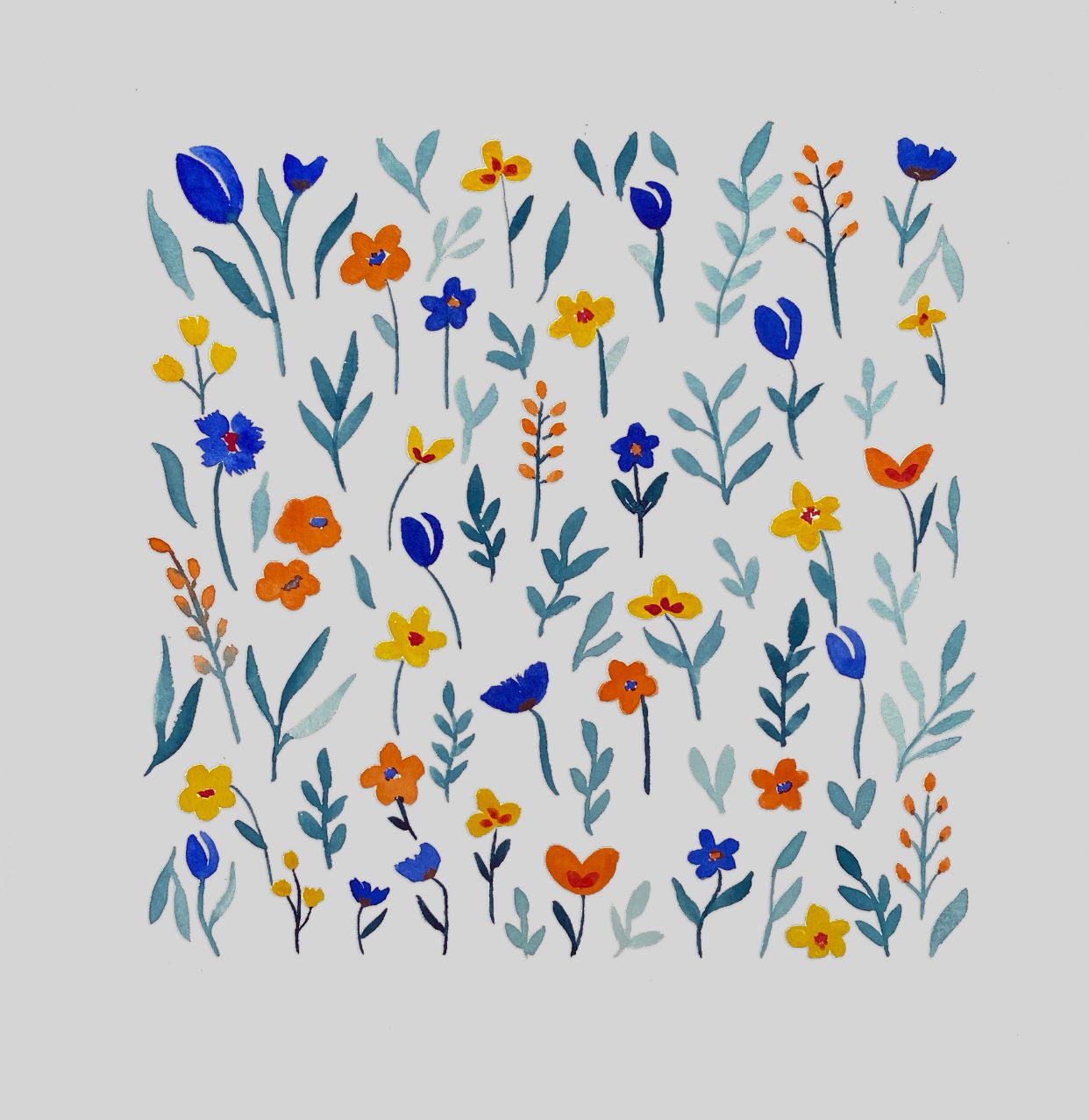 Mi proyecto del curso: Estampados florales en acuarela con colores ...