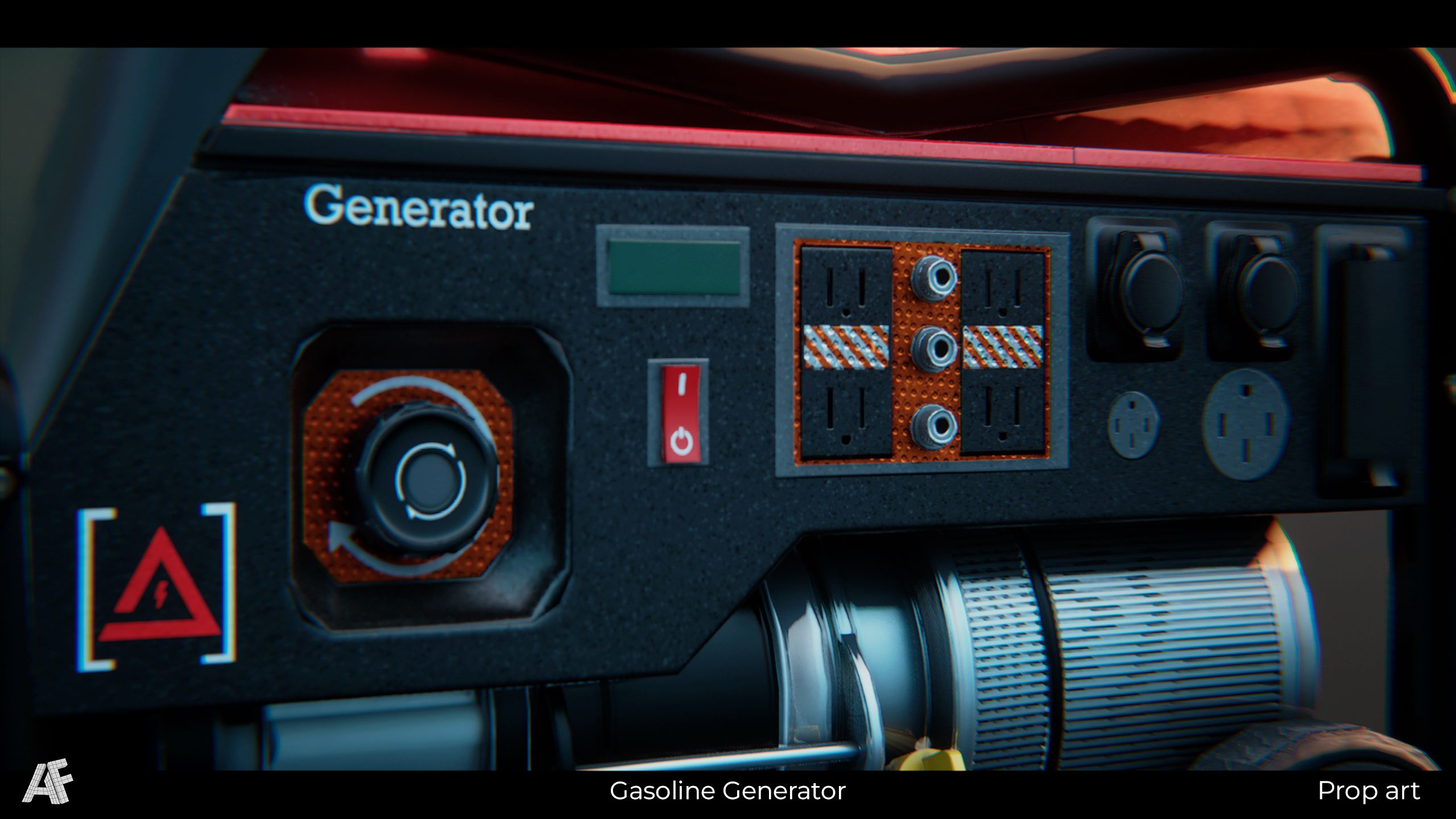 3D Prop art Gasoline Generator | Domestika