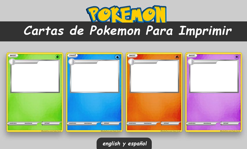 Cartas de Pokemon Para Imprimir | Domestika