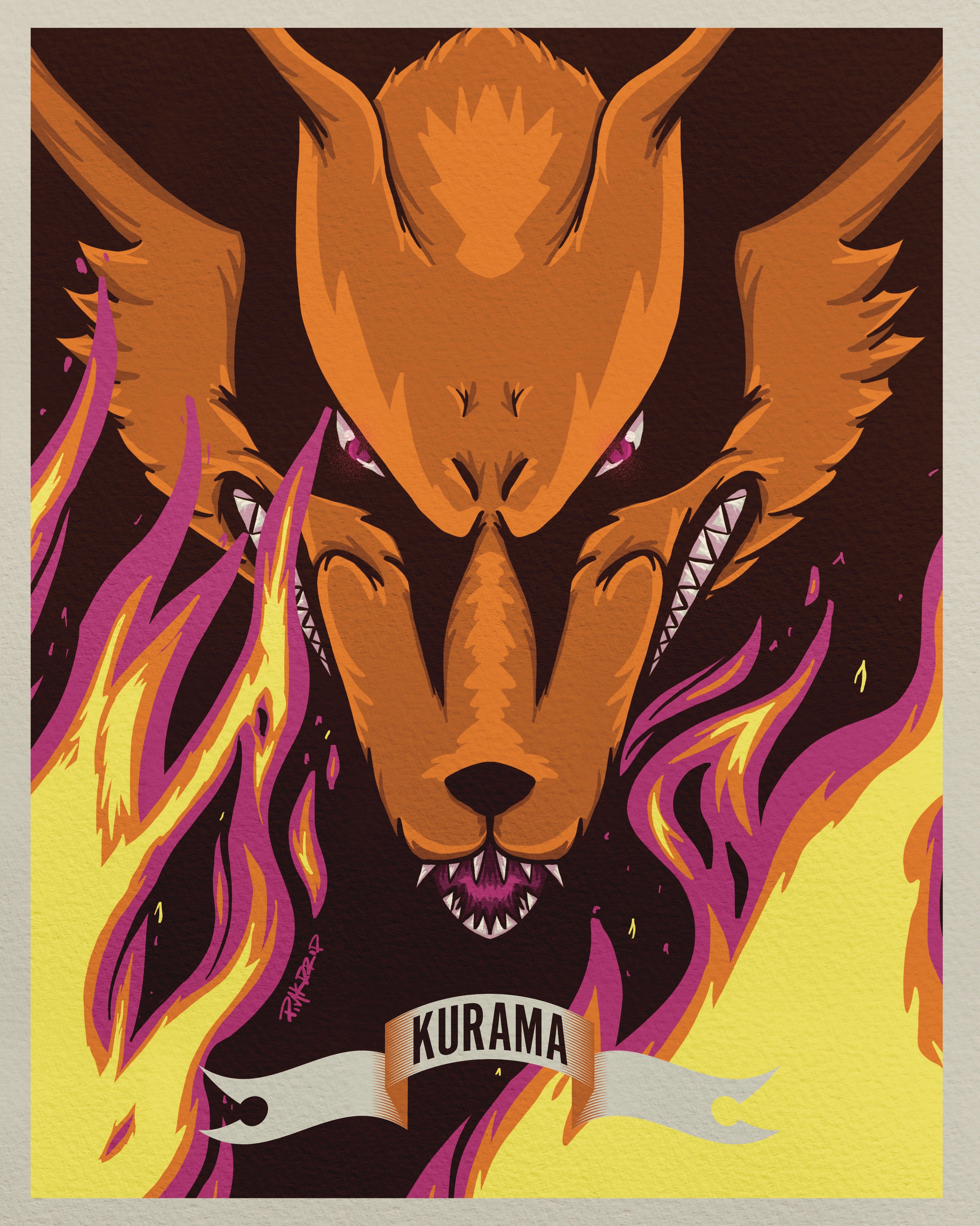 My project for course: Vectorial Illustration | Kurama Naruto's fanart ...
