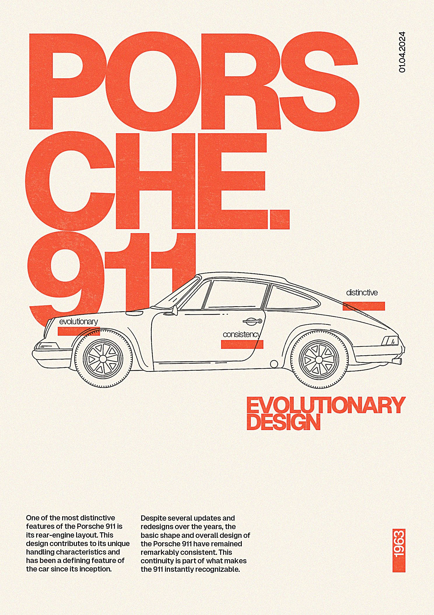 Porsche 911 Poster, Cocktail poster | Domestika