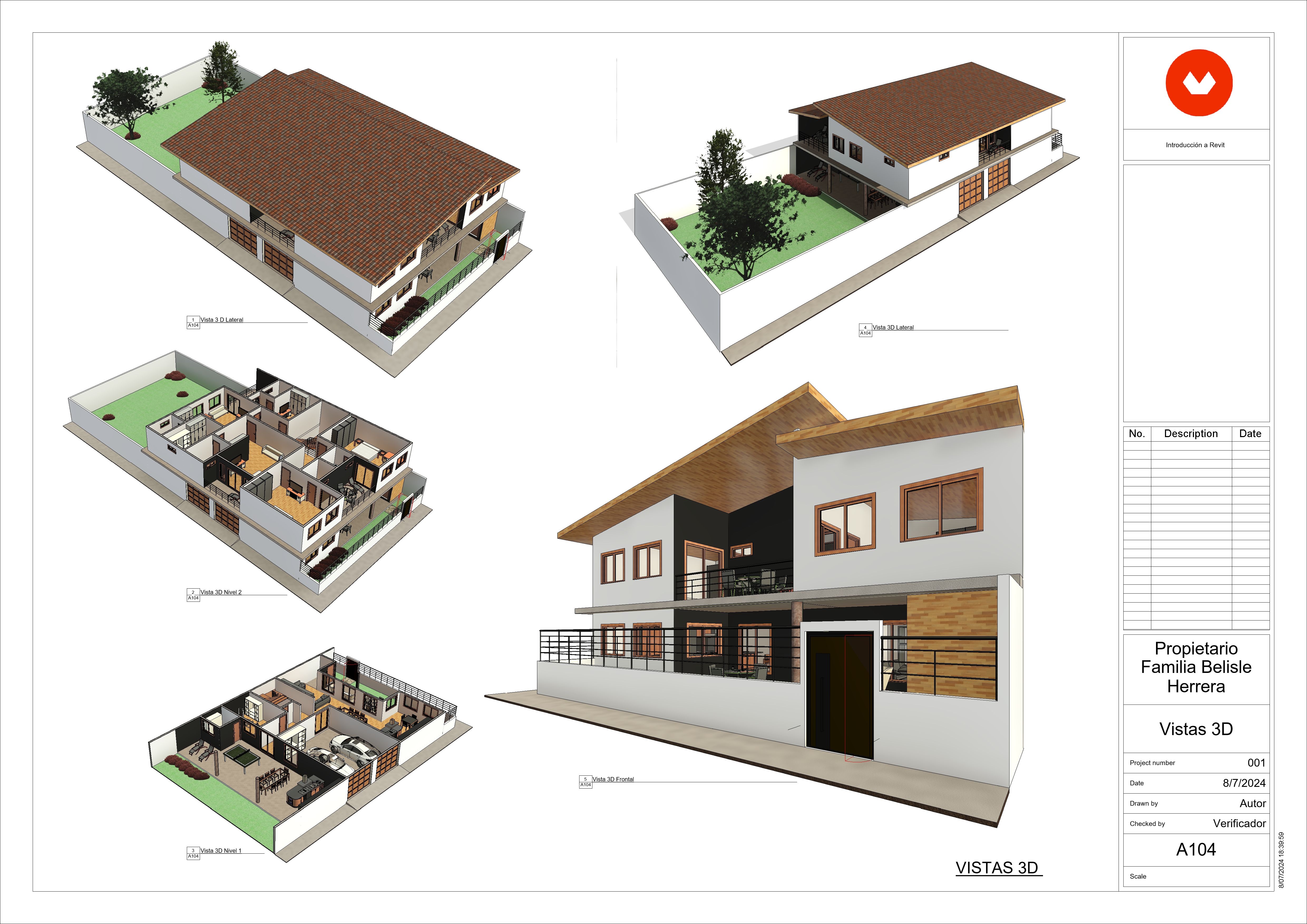 Mi proyecto del curso: Diseño y modelado arquitectónico 3D con Revit ...