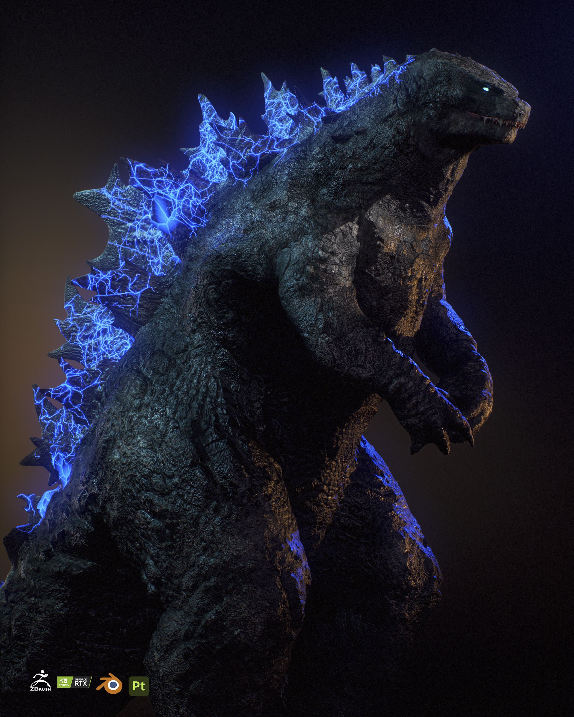 GODZILLA MODEL 3D BY Oscar Creativo | Domestika