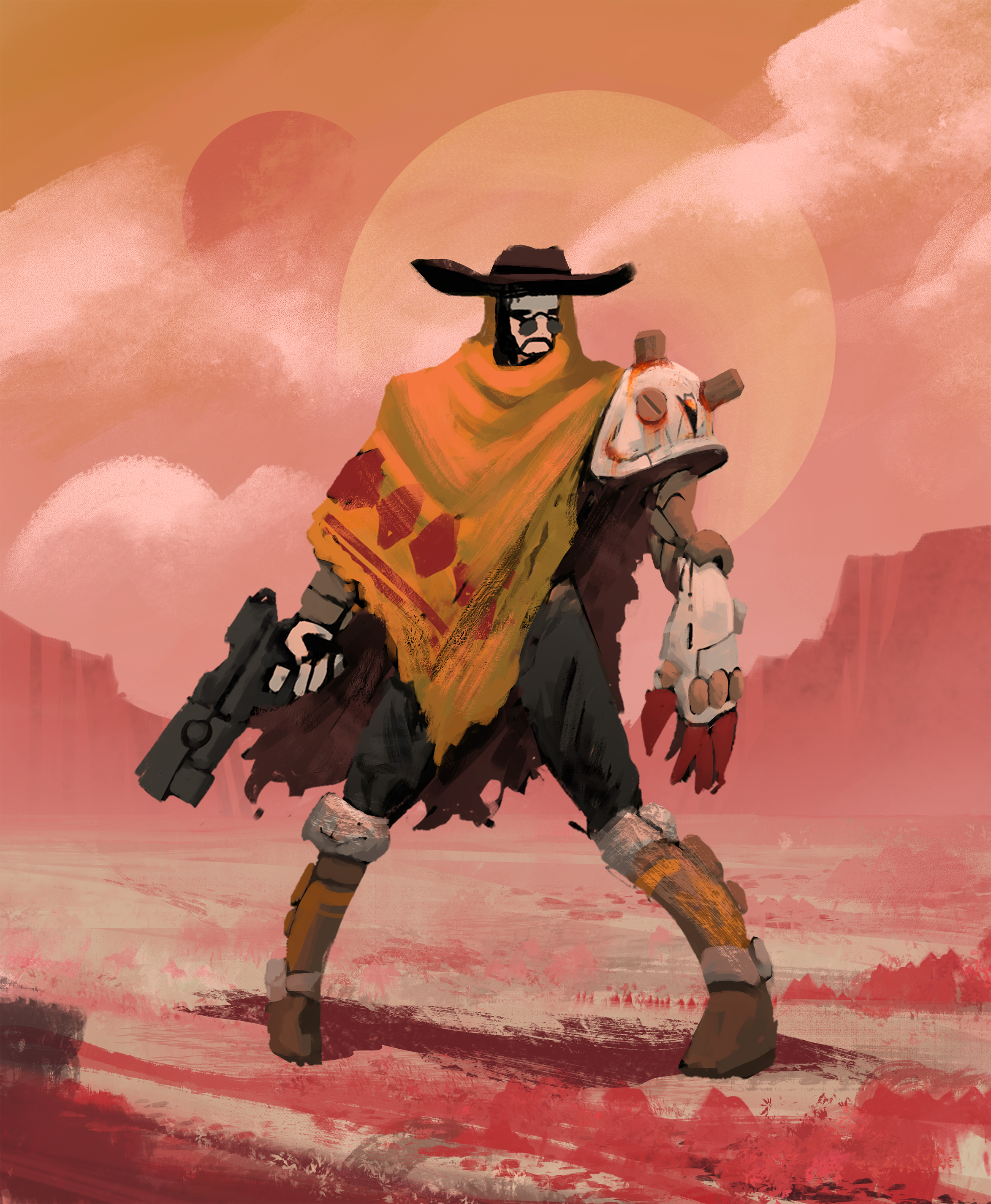 Character Design for Concept Art - PA Western Cyborg | Domestika