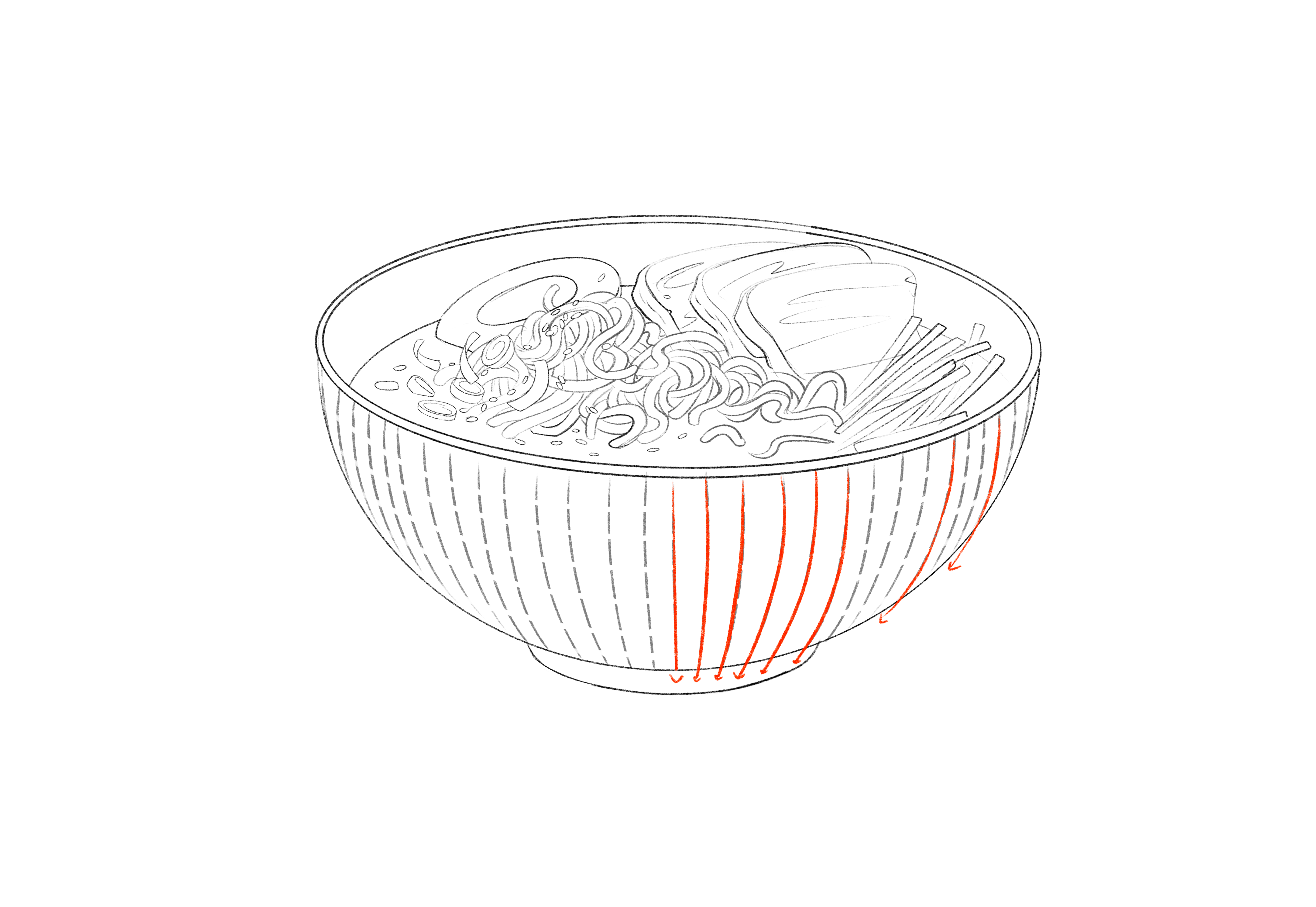 Free Tutorial: How To Draw a Ramen Bowl | Domestika